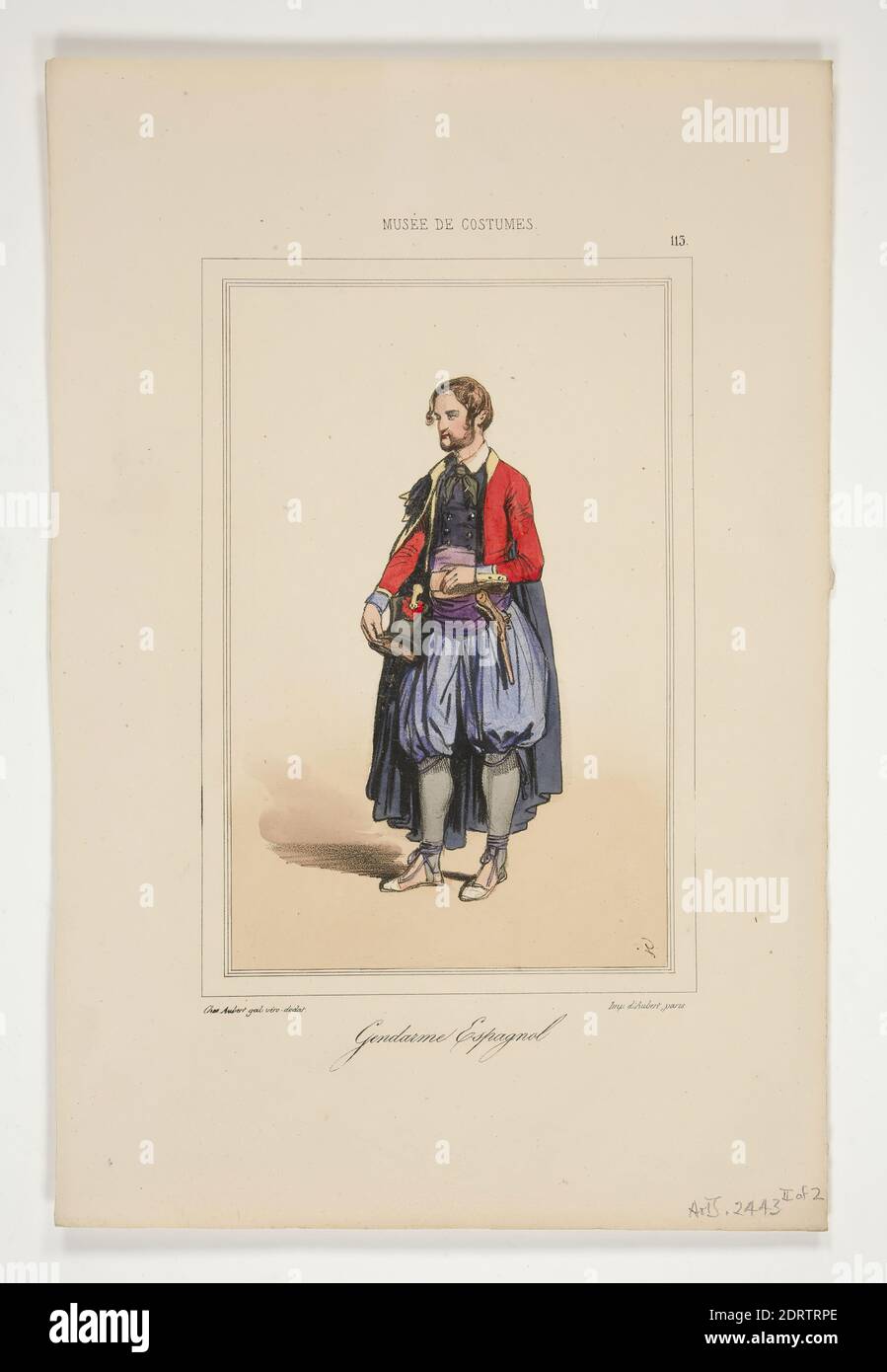 Artist: Paul Gavarni, French, 1804–1866, GENDARME ESPAGNOL., Lithograph ...