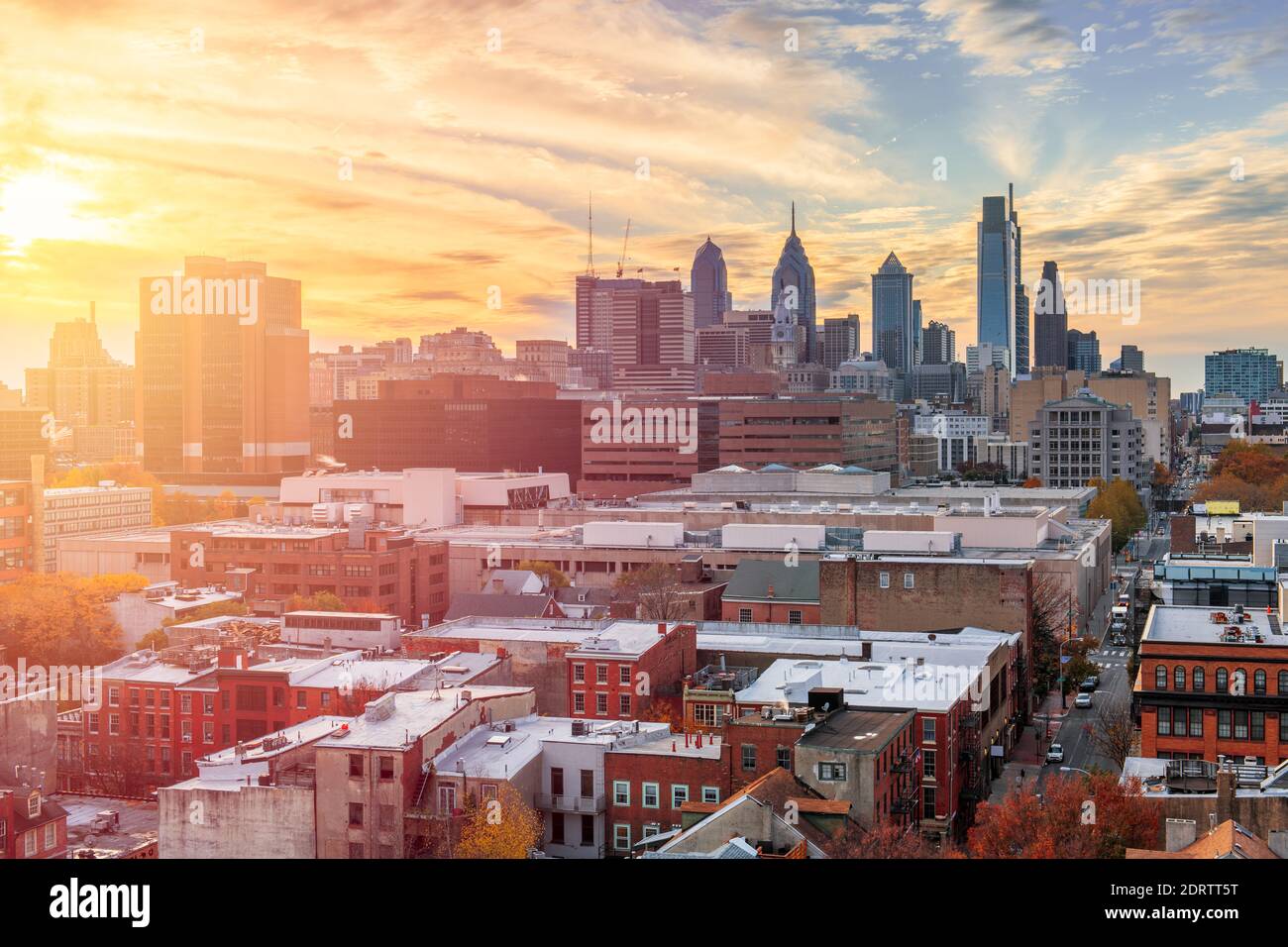 Aerial view downtown cityscape fall hi-res stock photography and images ...