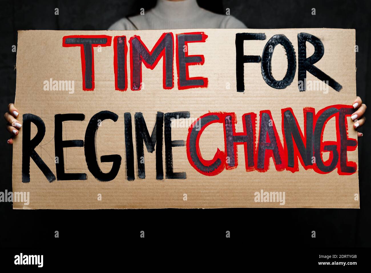 Time for change placard hi-res stock photography and images - Alamy