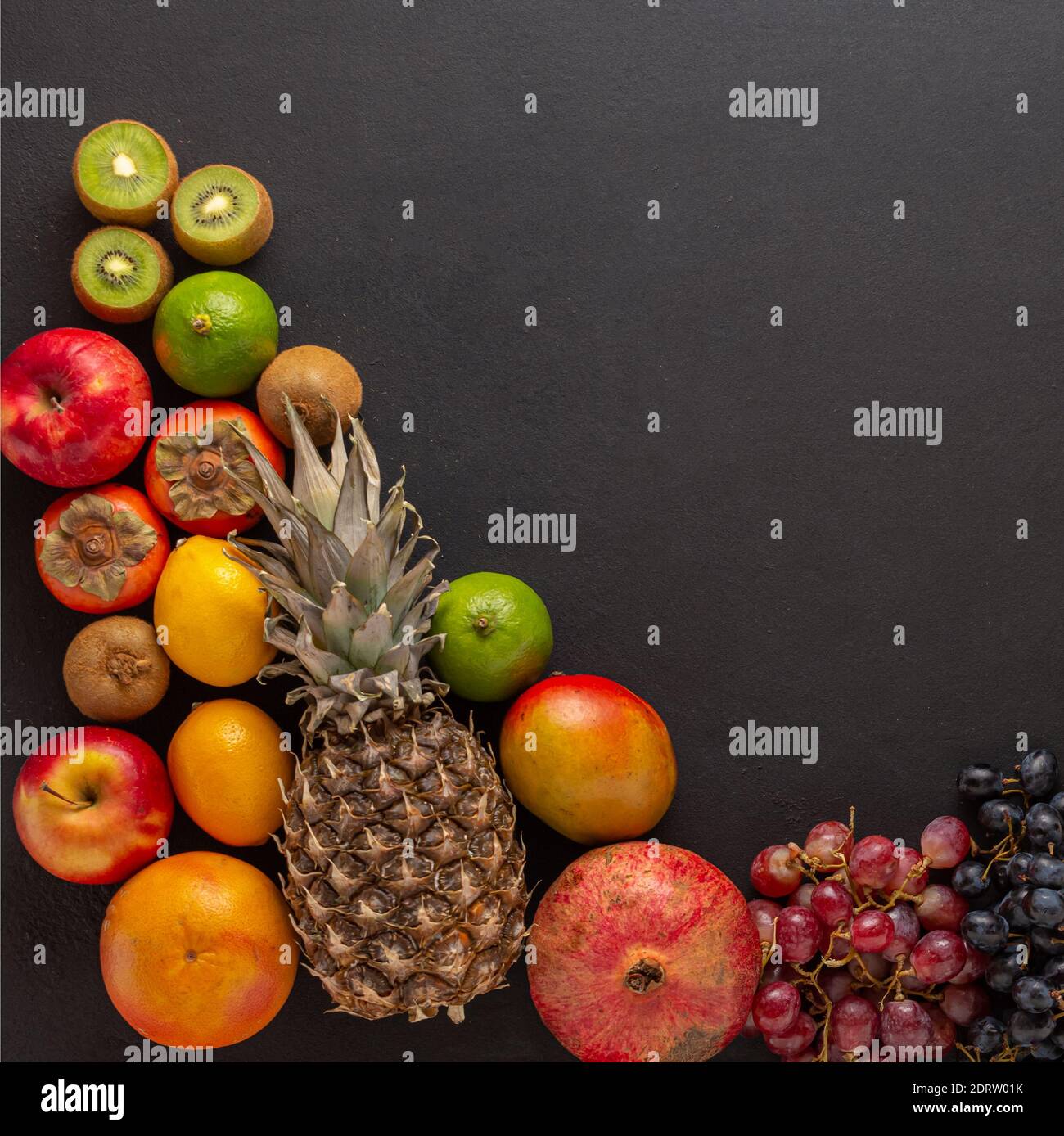 Set various tropical fruits hi-res stock photography and images - Alamy