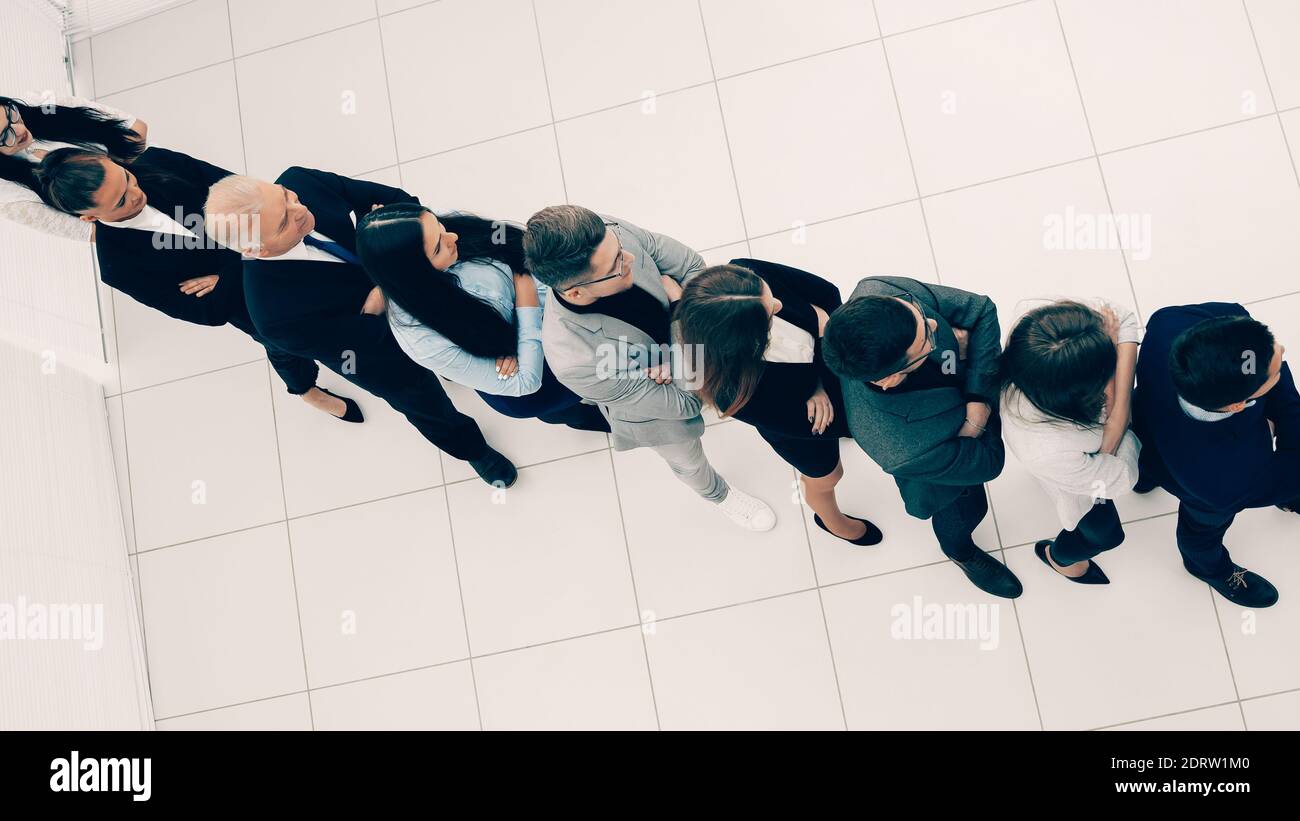 group of diverse business people standing in line Stock Photo - Alamy