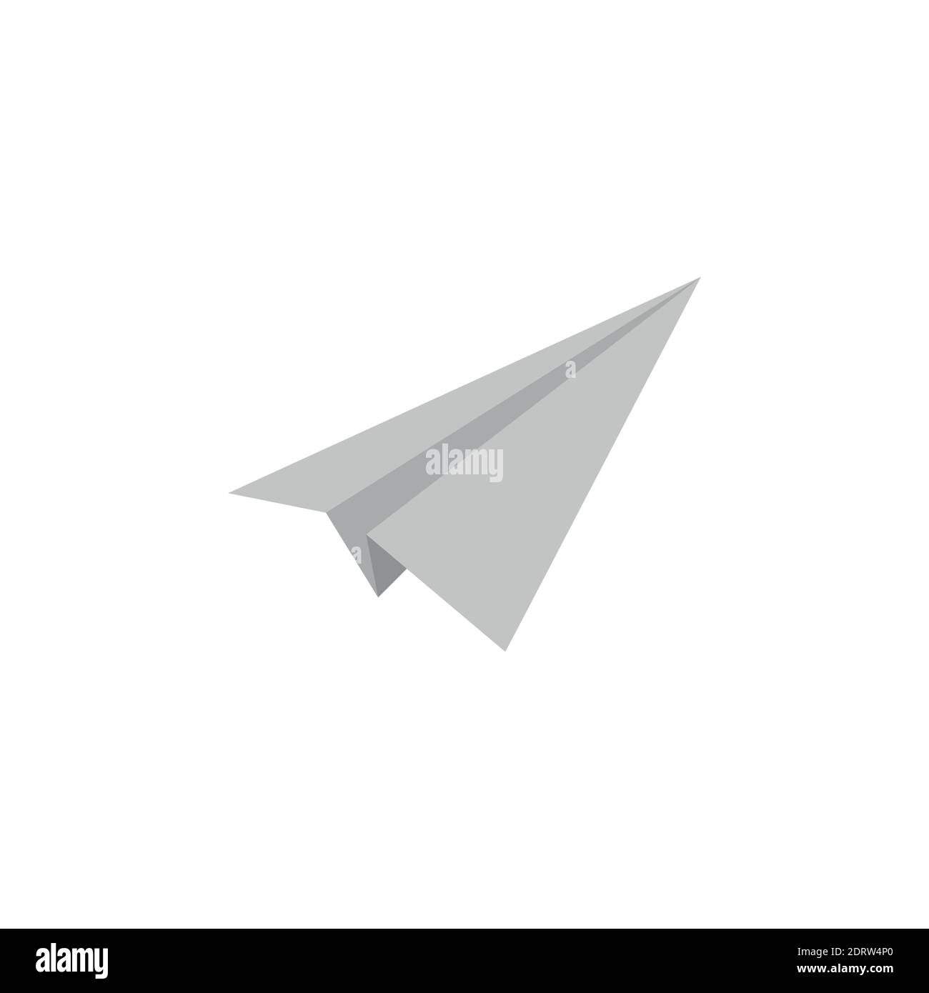Gray paper plane icon, logo, icon. Vector illustration isolated on ...