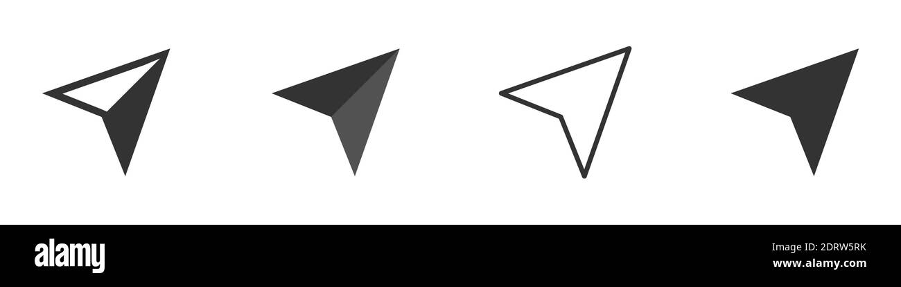 arrow cursors symbol icon set Vector illustration isolated on white ...