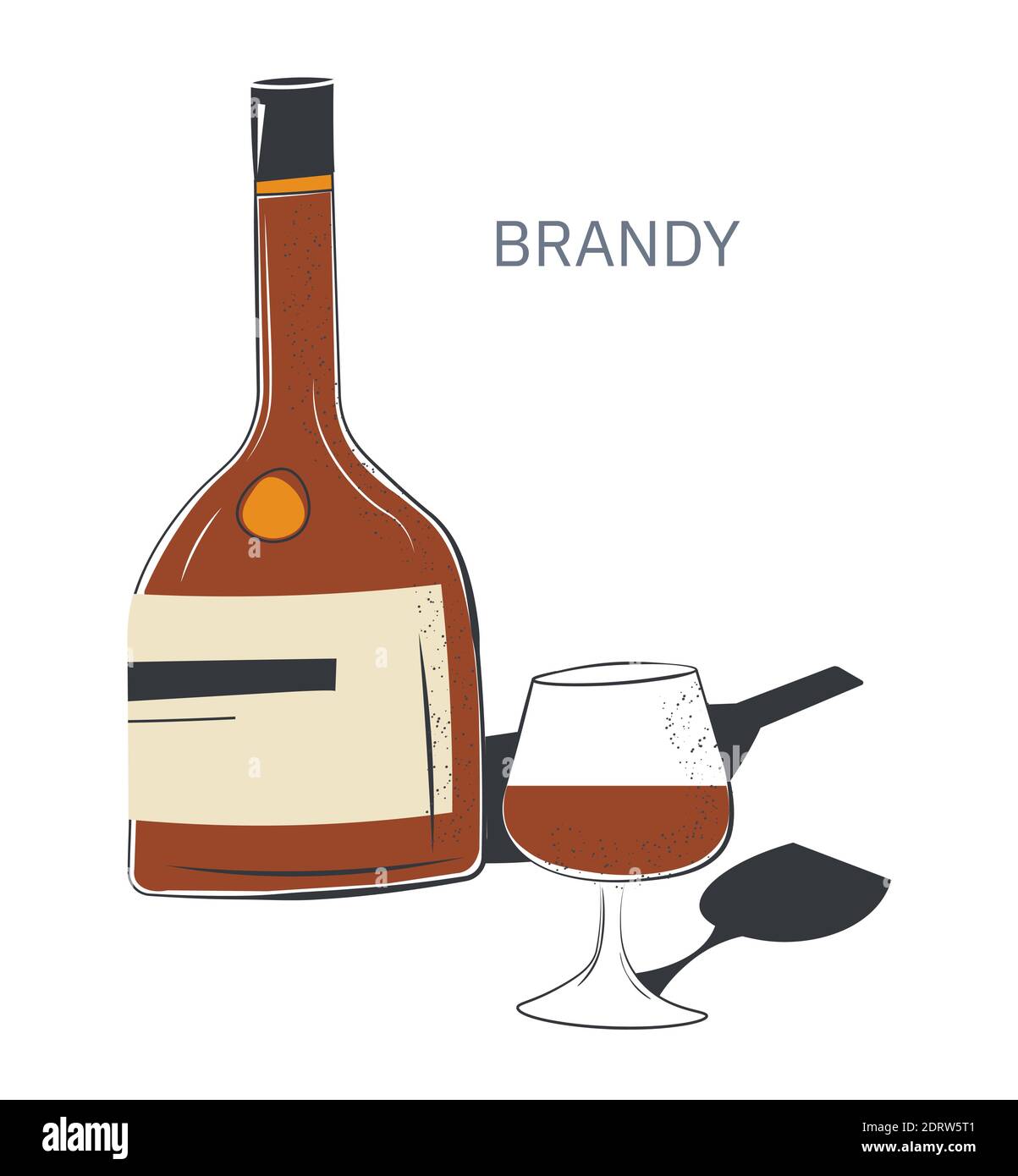 Brandy pouring glass on Stock Vector Images - Alamy