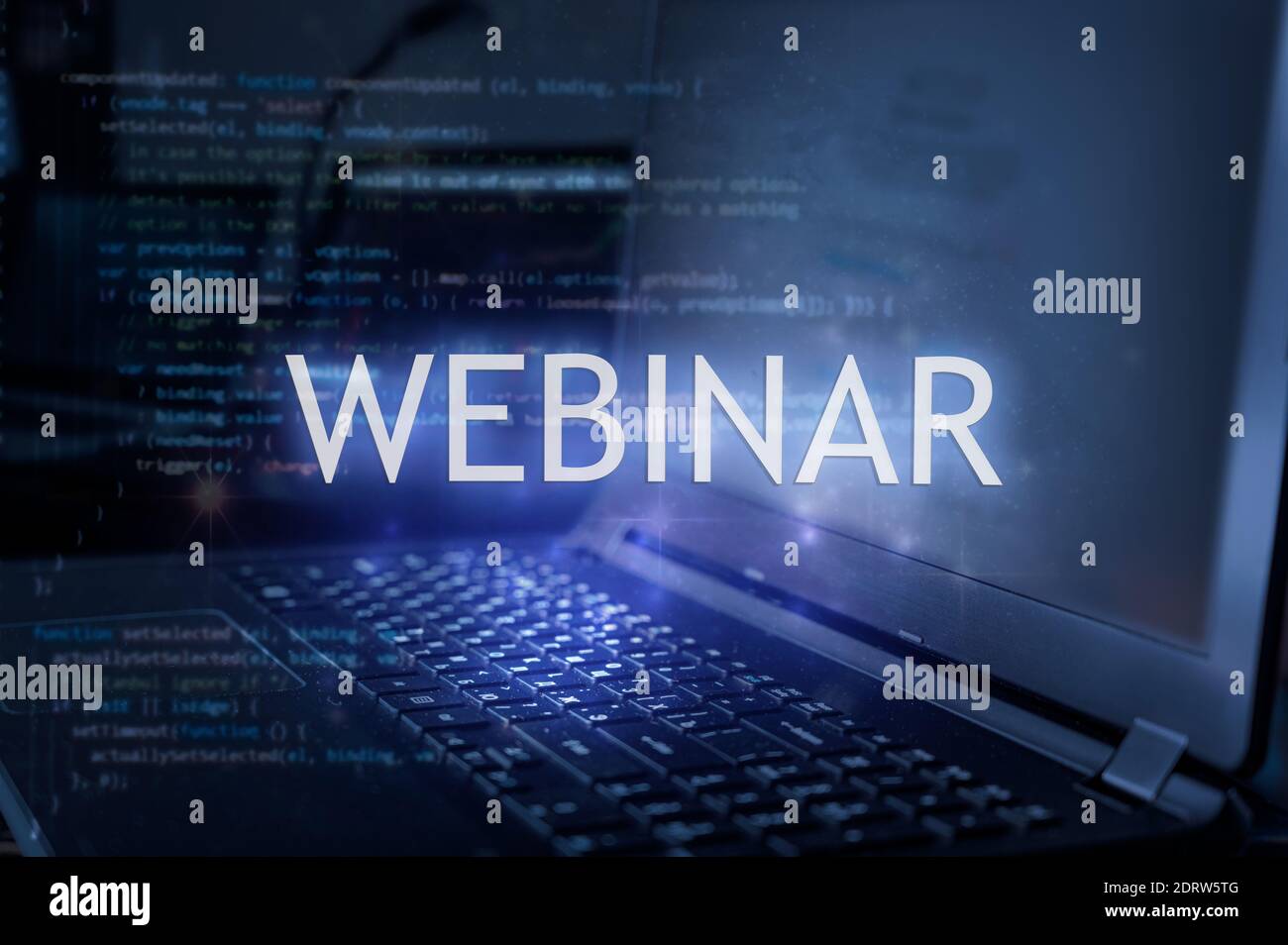 Webinar inscription against laptop and code background Stock Photo - Alamy Webinar inscription against laptop and code background Stock Photo - Alamy