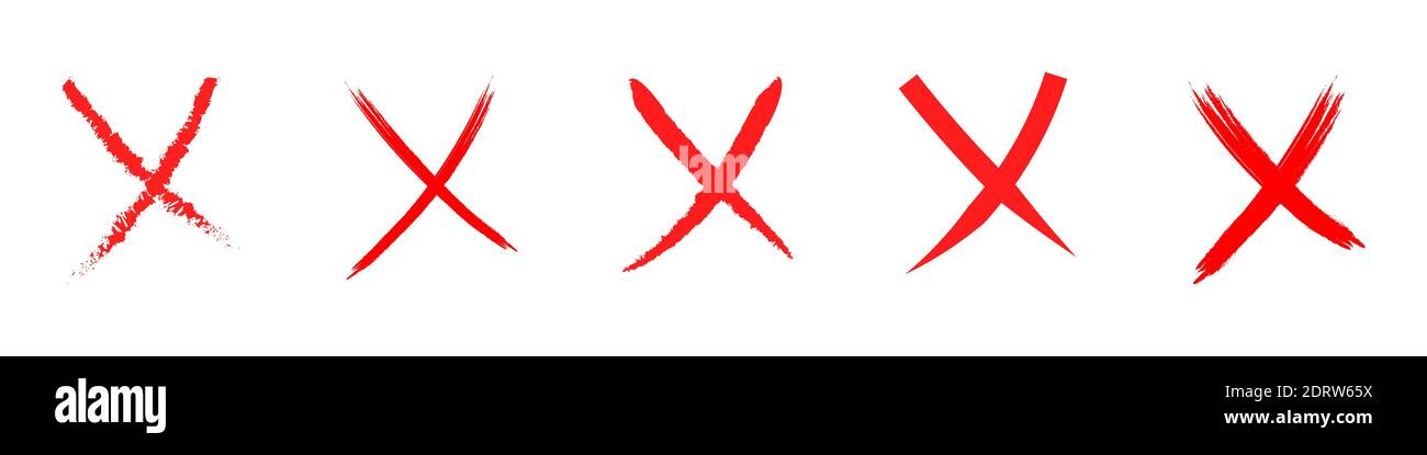 Red cross set. Vector illustration. Isolated over white background ...