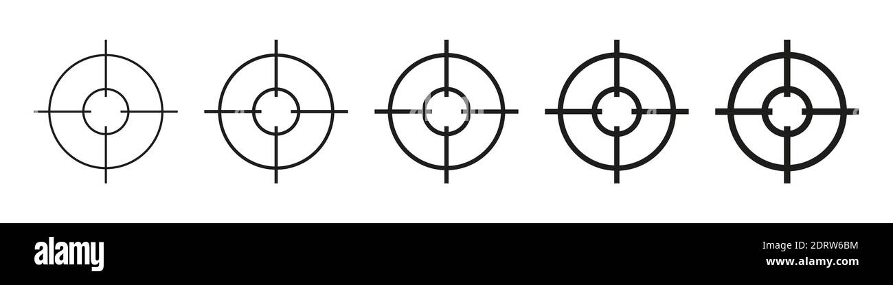 Set aim icon in trendy flat style isolated on white background Stock ...