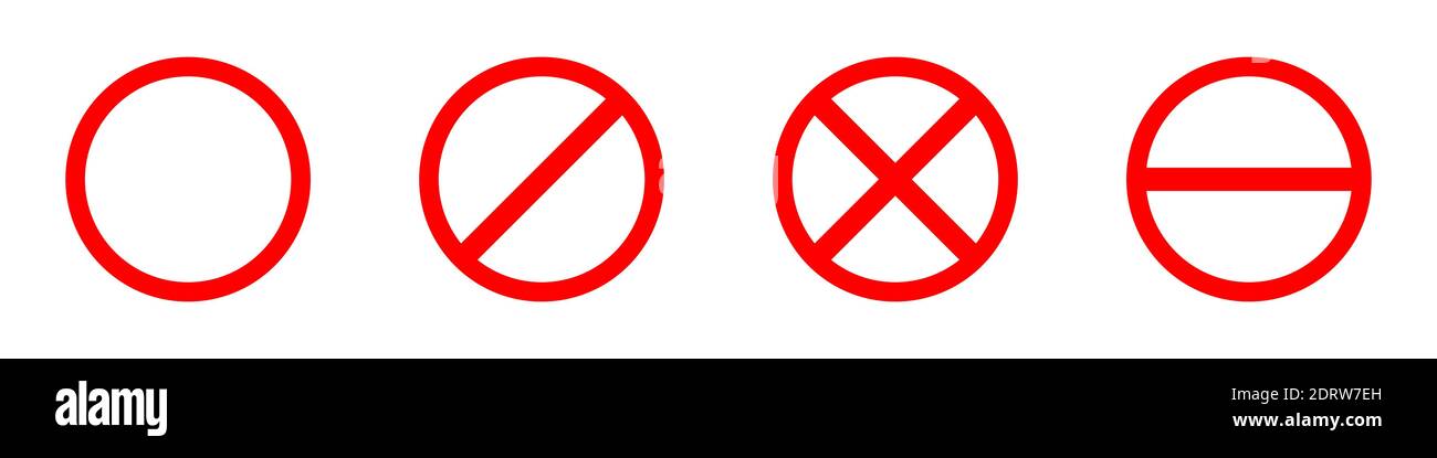 stop sign set, isolated on white background. vector illustration Stock ...