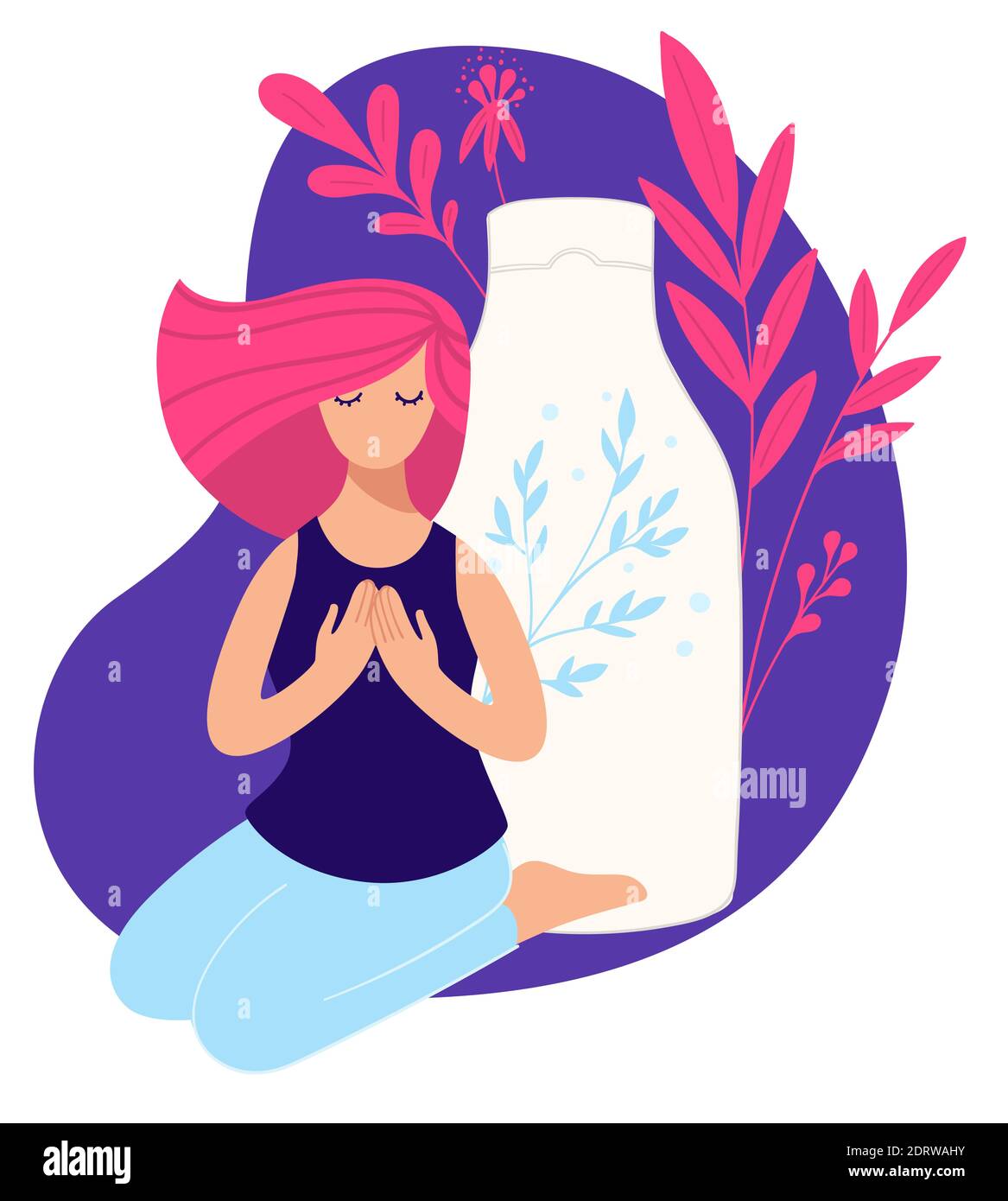 Hair treatment cosmetic products Stock Vector Images - Alamy