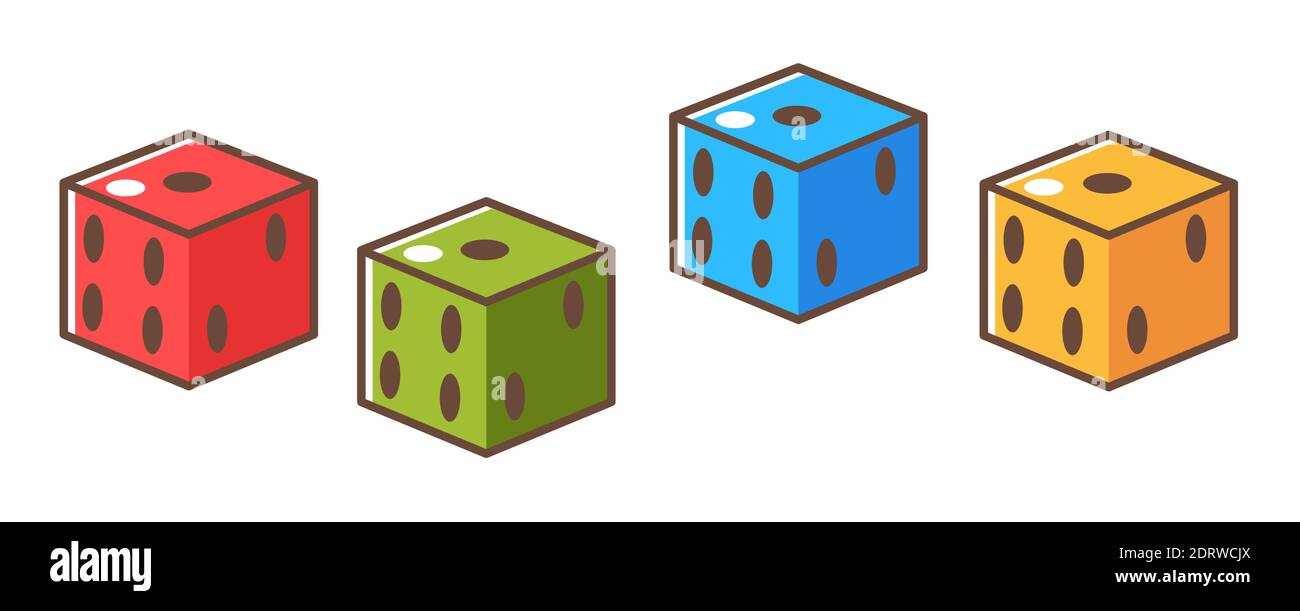 Cubes with holes denoting numbers, rpg game dice Stock Vector Image ...