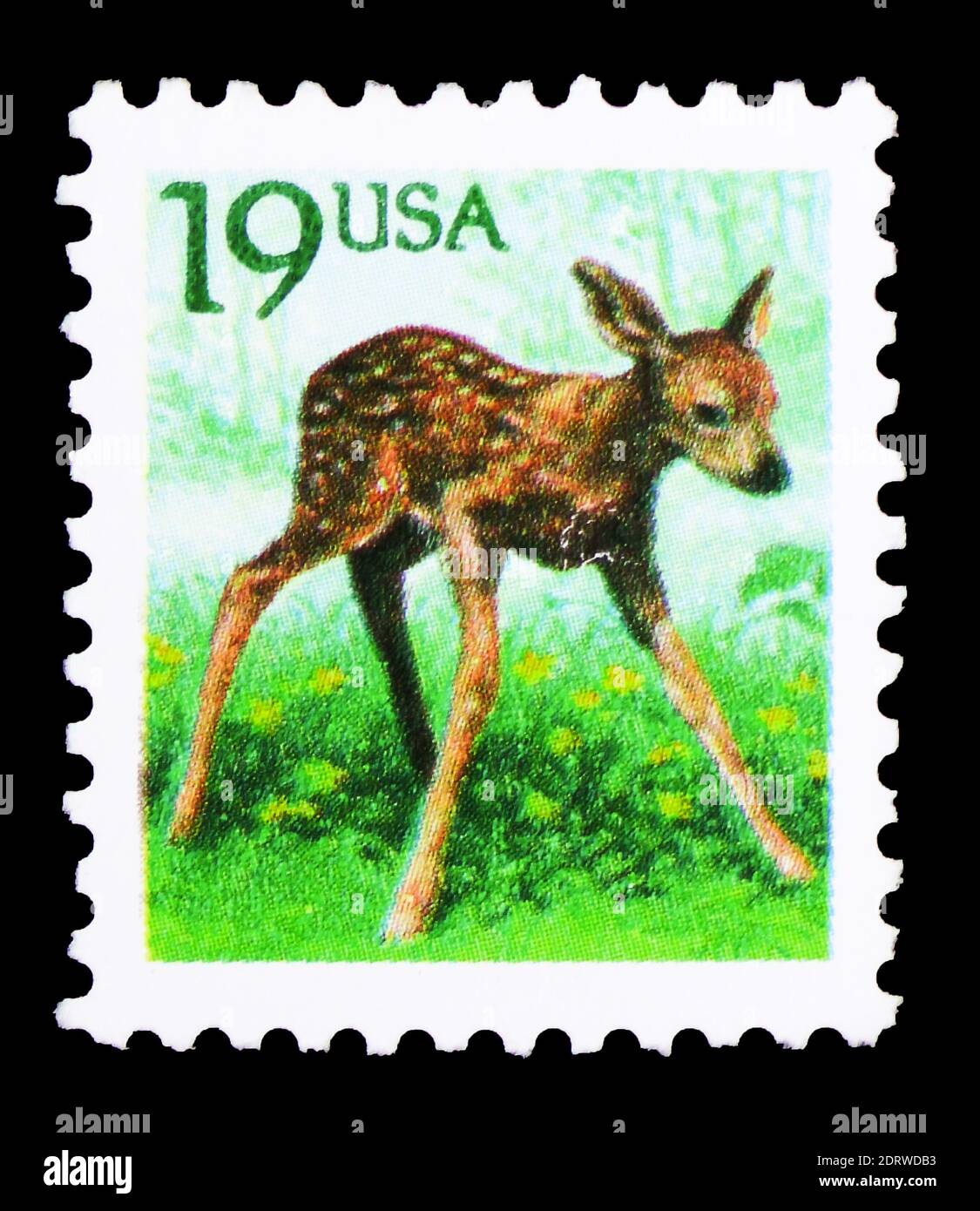 MOSCOW, RUSSIA - FEBRUARY 10, 2019: A stamp printed in United States ...