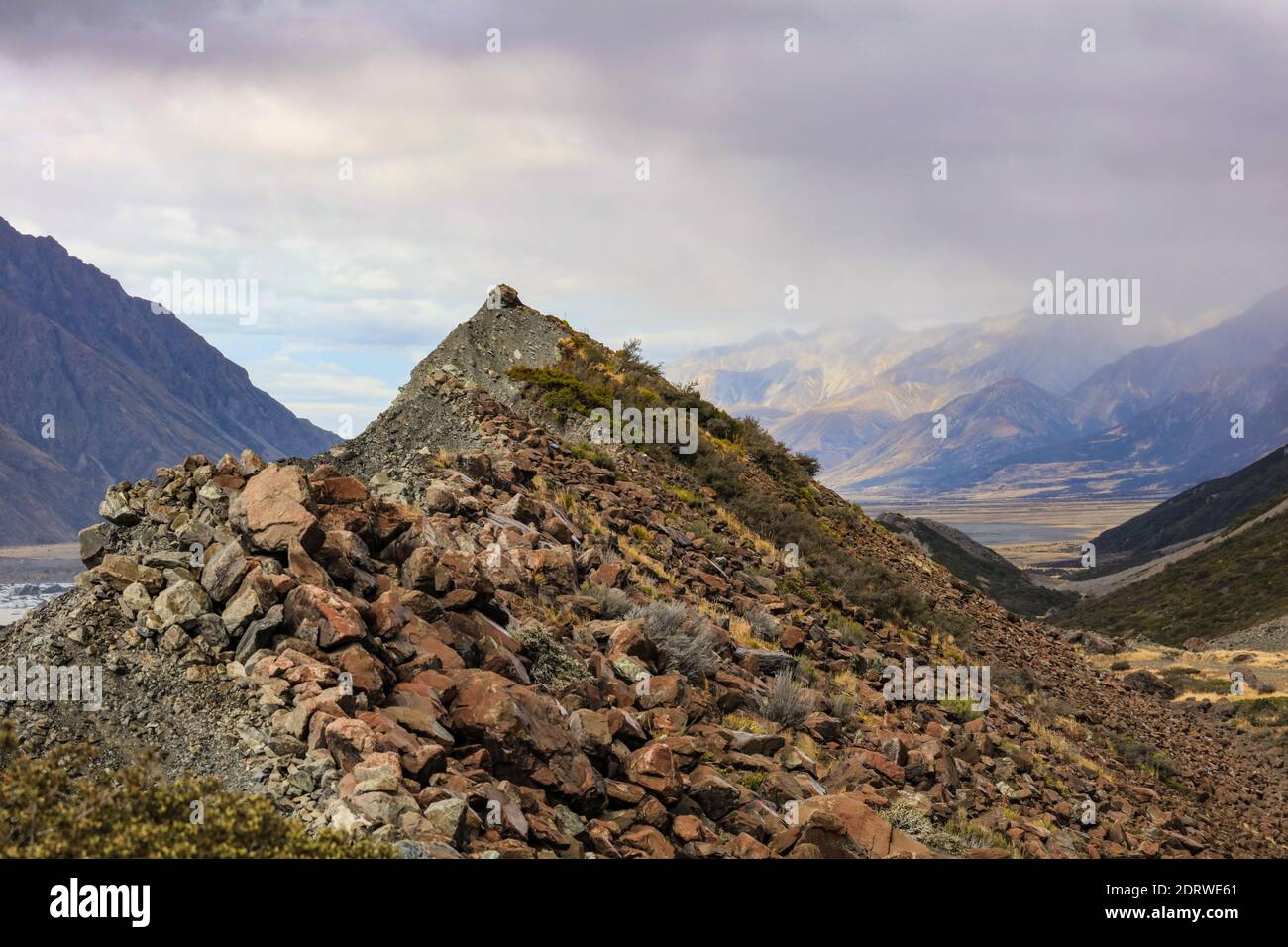 The Tasman Valley, an example of a glaciated Valley in the Southern ...