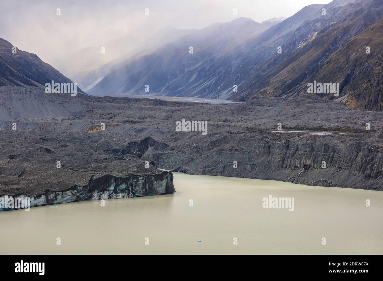 The Tasman Valley, an example of a glaciated Valley in the Southern ...