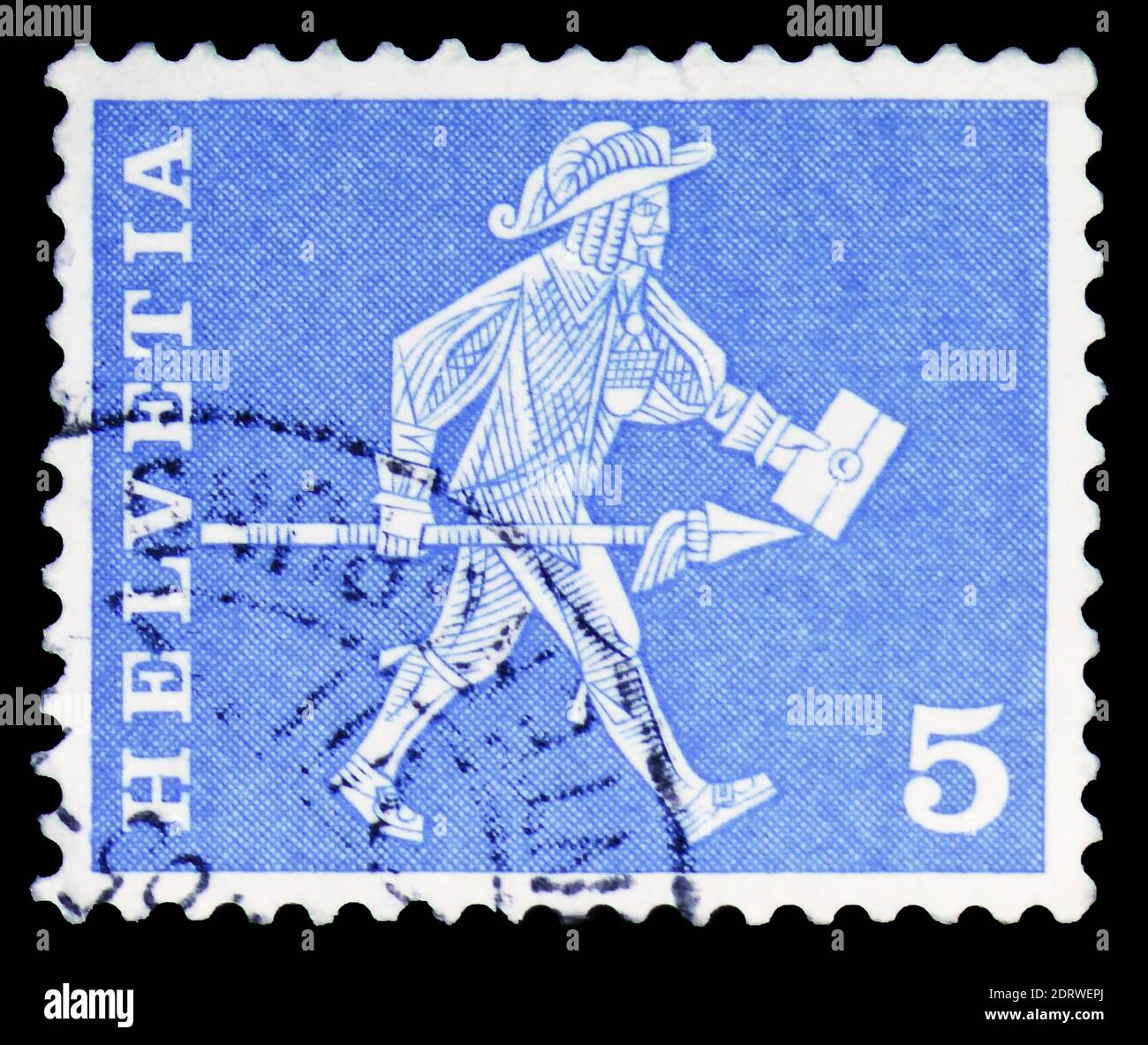 MOSCOW, RUSSIA - FEBRUARY 10, 2019: A stamp printed in Switzerland ...
