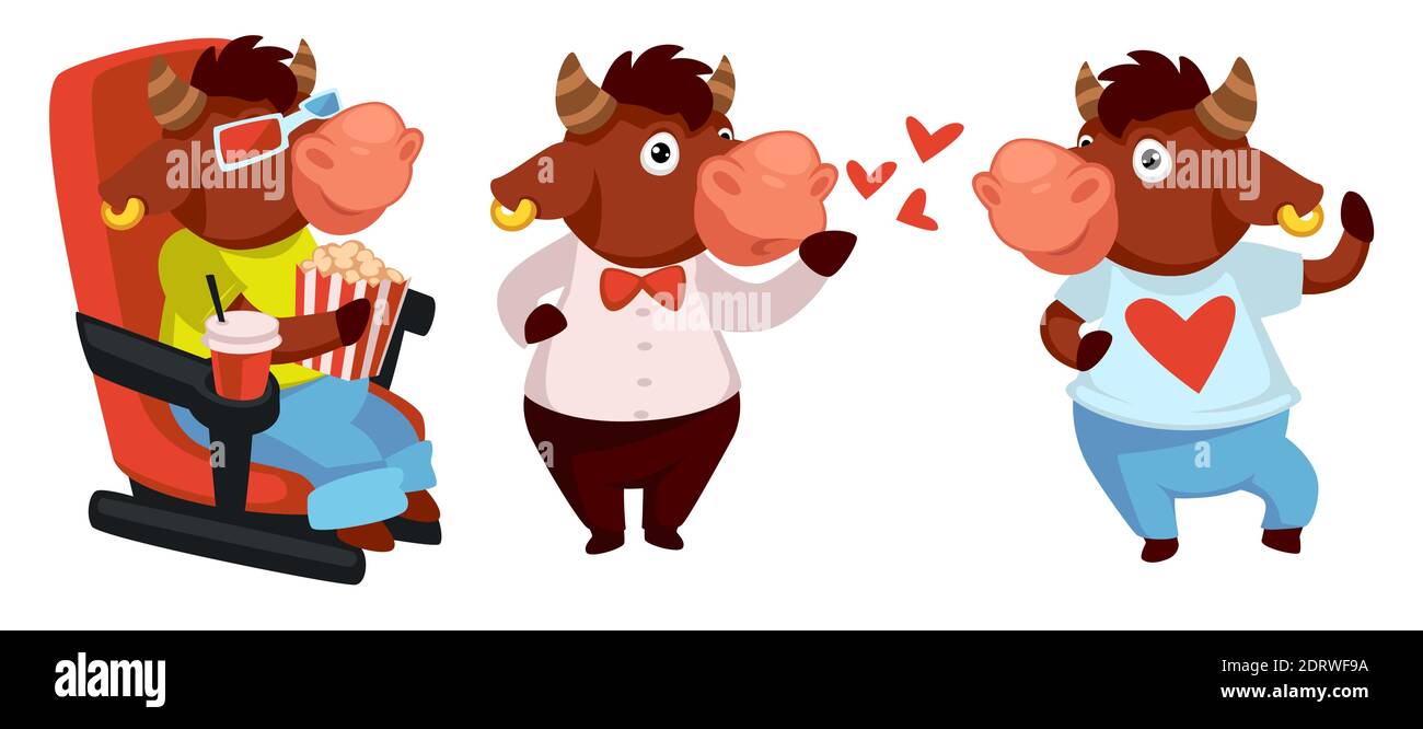 Funny bull character watching hi-res stock photography and images - Alamy