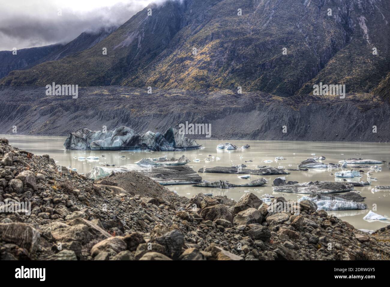 The Tasman Valley, an example of a glaciated Valley in the Southern ...