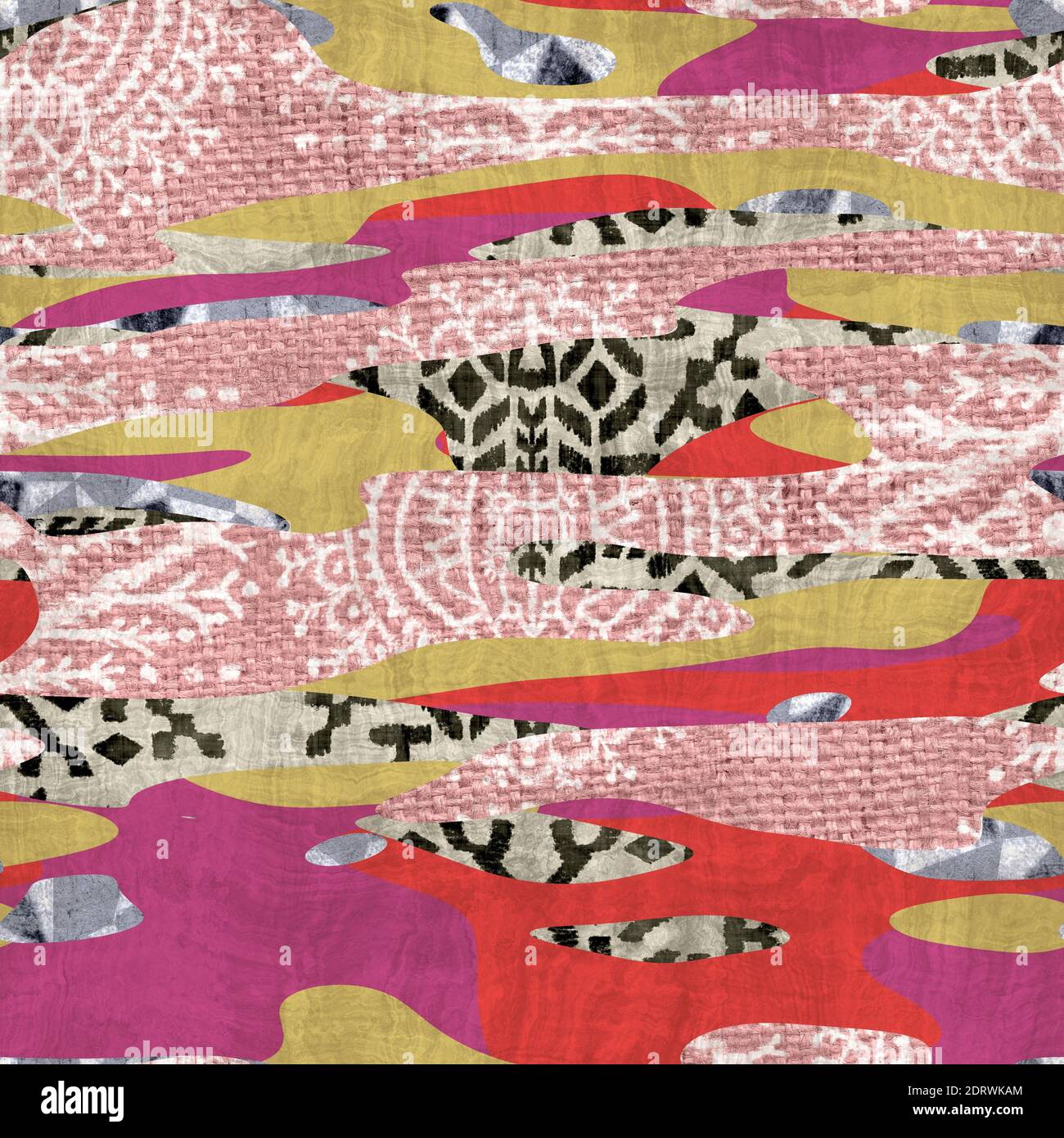 Seamless collage in camo shapes vivid montage Stock Photo - Alamy