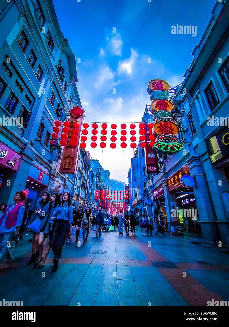 Guangzhou, China December 2019 Shangxiajiu Pedestrian . commercial ...