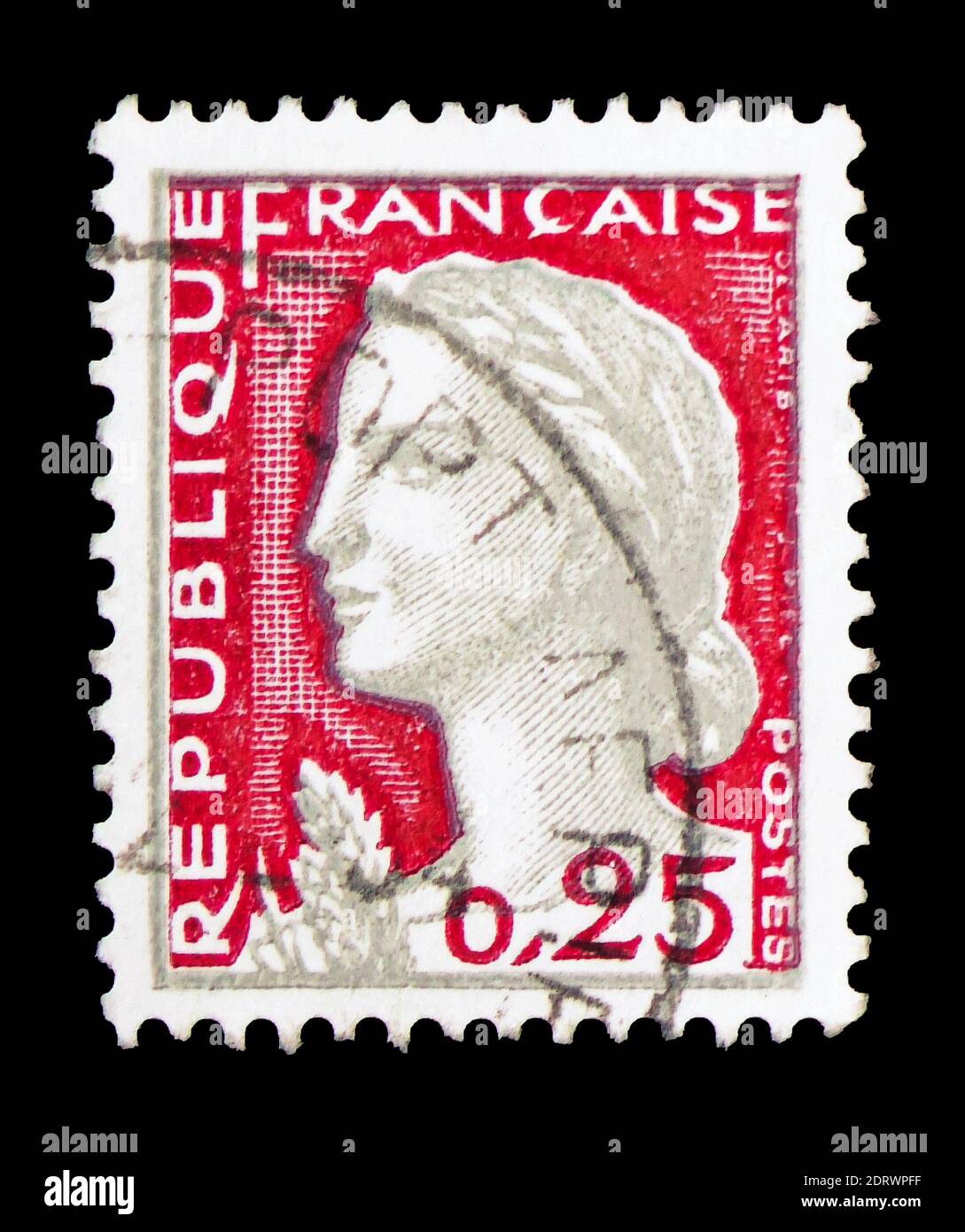 MOSCOW, RUSSIA - FEBRUARY 10, 2019: A stamp printed in France shows ...