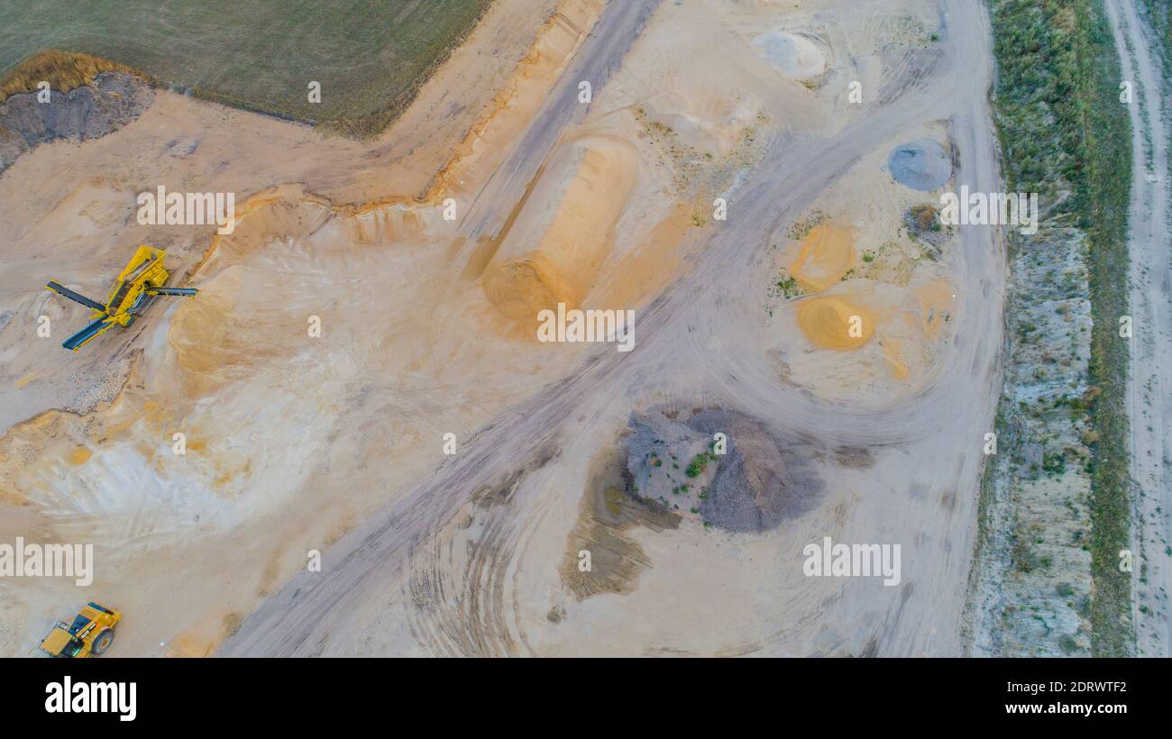 Aerial View Of Construction Site Stock Photo - Alamy