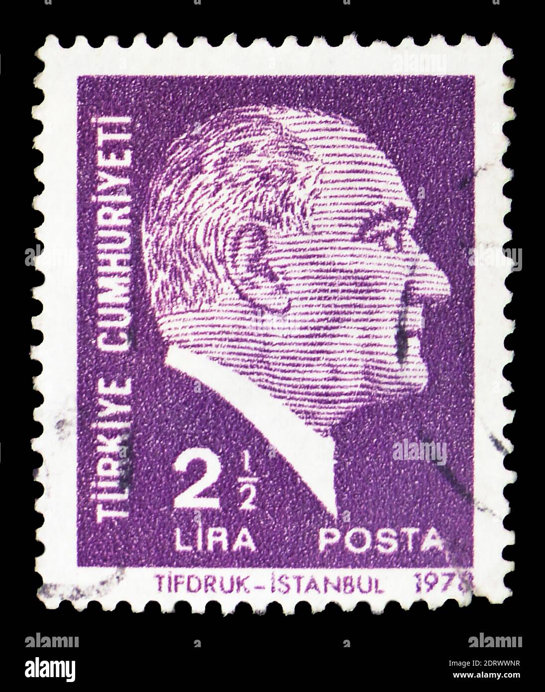 MOSCOW, RUSSIA - FEBRUARY 10, 2019: A stamp printed in Turkey shows ...