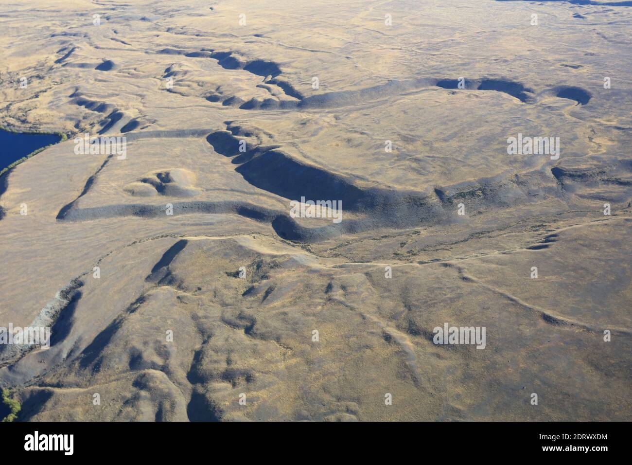 The apron of glacial outwash around Lake Tekapo in South island, New ...