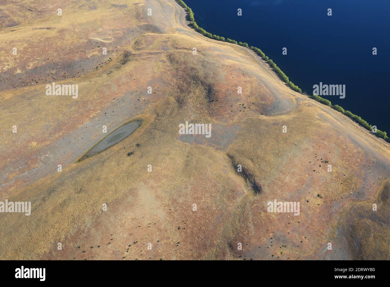 The apron of glacial outwash around Lake Tekapo in South island, New ...