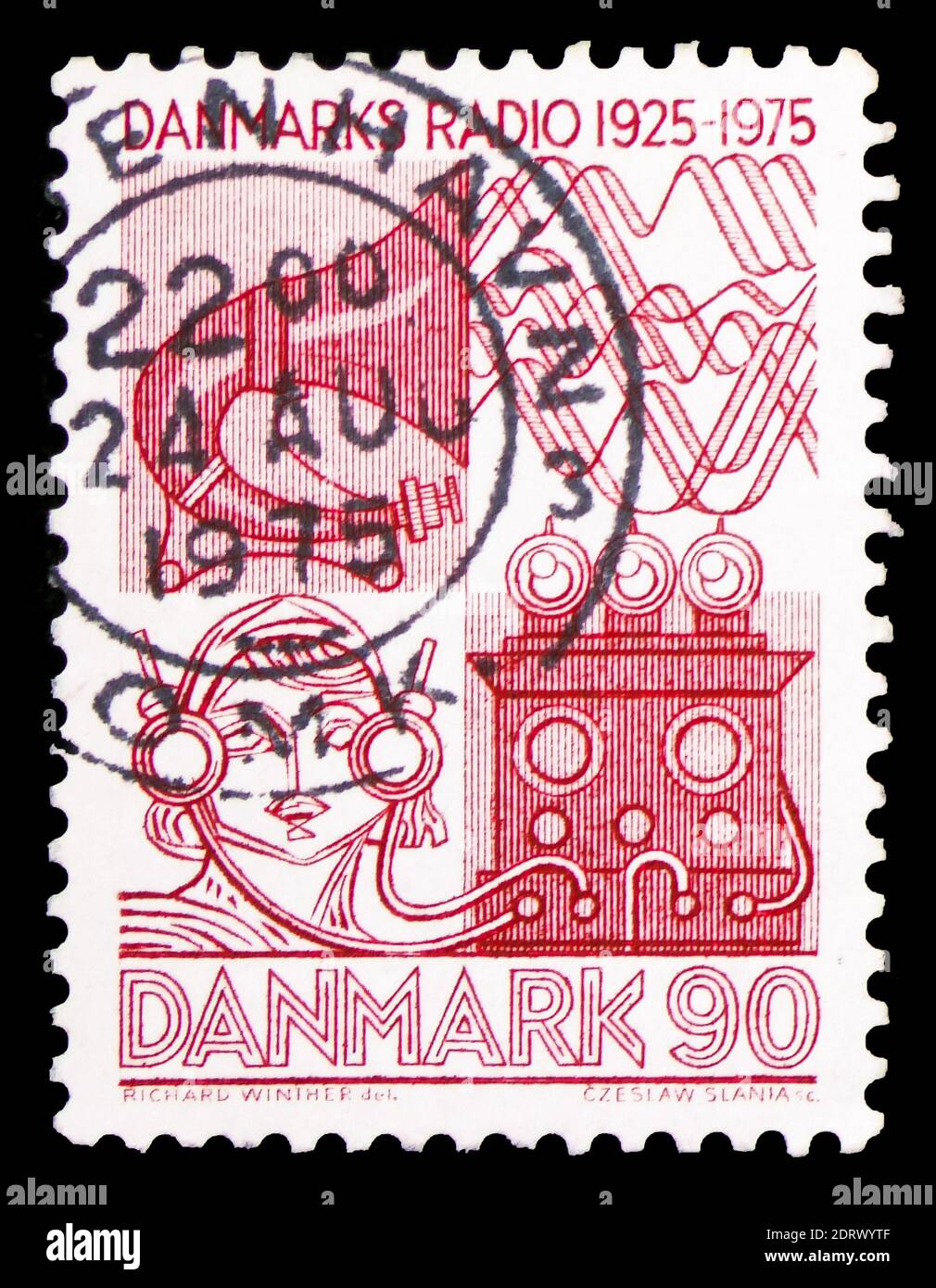 MOSCOW, RUSSIA - FEBRUARY 10, 2019: A stamp printed in Denmark shows ...