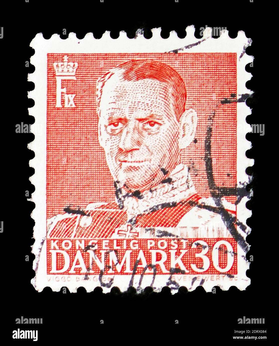 MOSCOW, RUSSIA - FEBRUARY 10, 2019: A stamp printed in Denmark shows ...