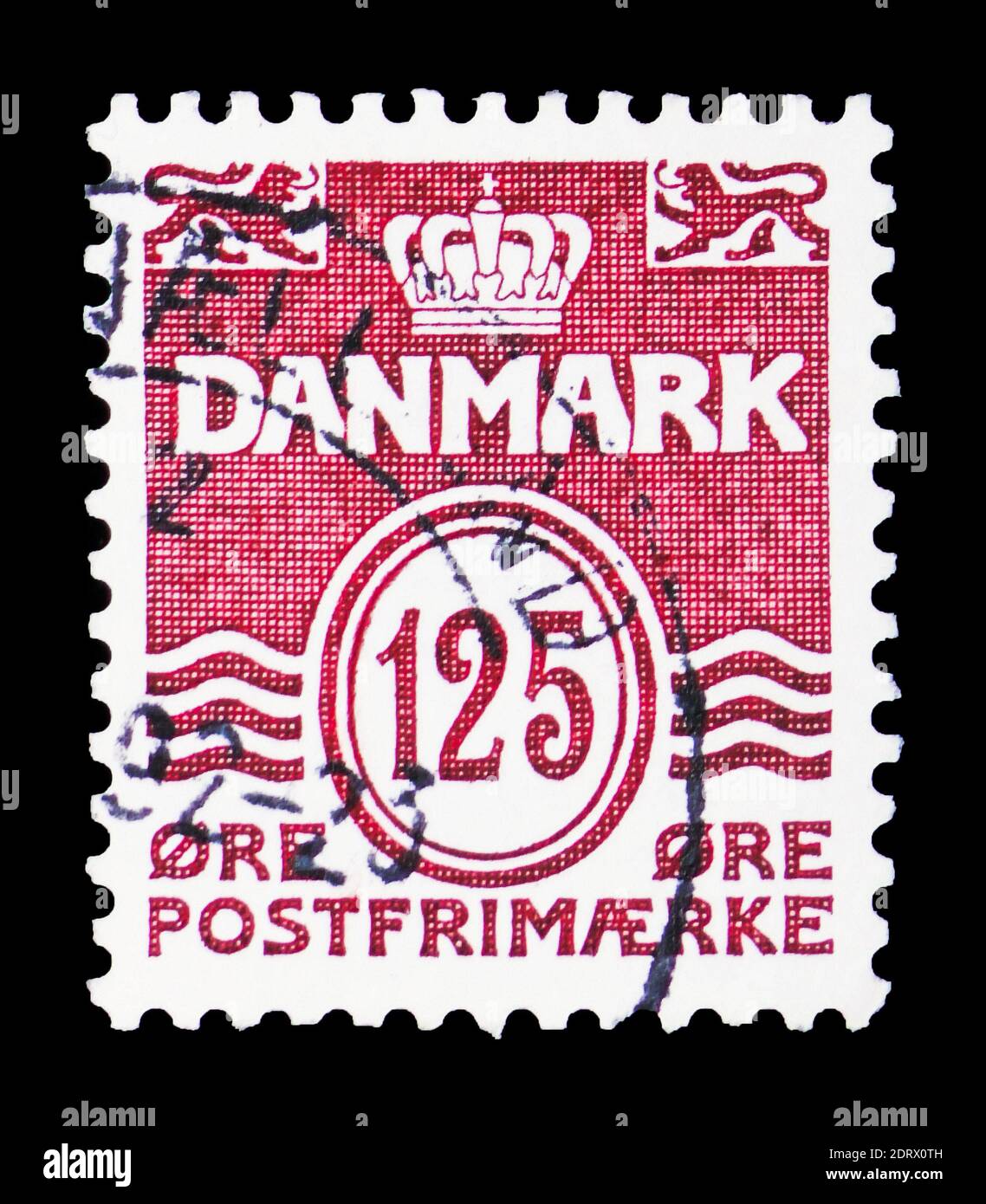 MOSCOW, RUSSIA - FEBRUARY 10, 2019: A stamp printed in Denmark shows ...
