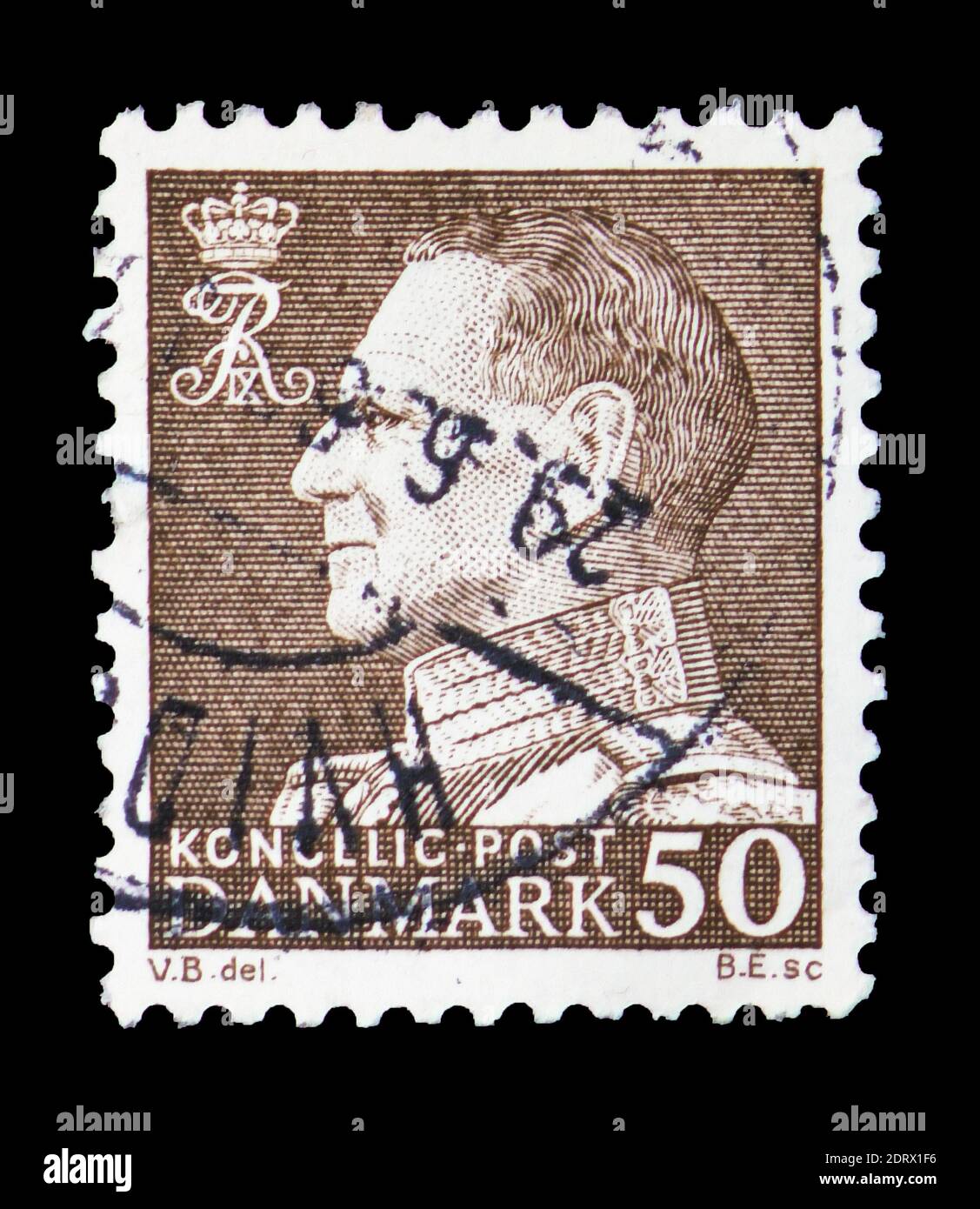MOSCOW, RUSSIA - FEBRUARY 10, 2019: A stamp printed in Denmark shows ...
