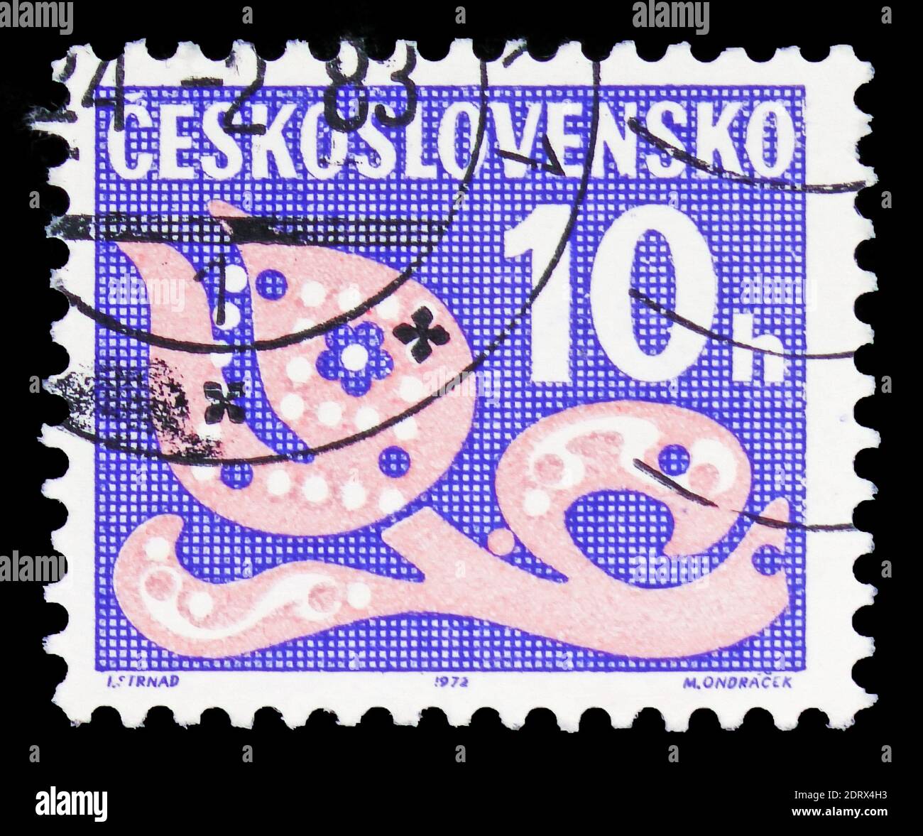 Czech republic postage stamp flower hi-res stock photography and images ...