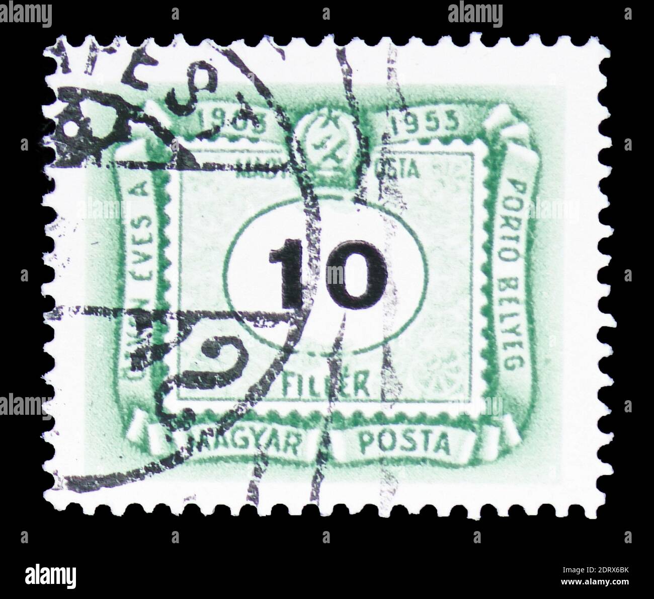 MOSCOW, RUSSIA - FEBRUARY 10, 2019: A stamp printed in Hungary shows ...