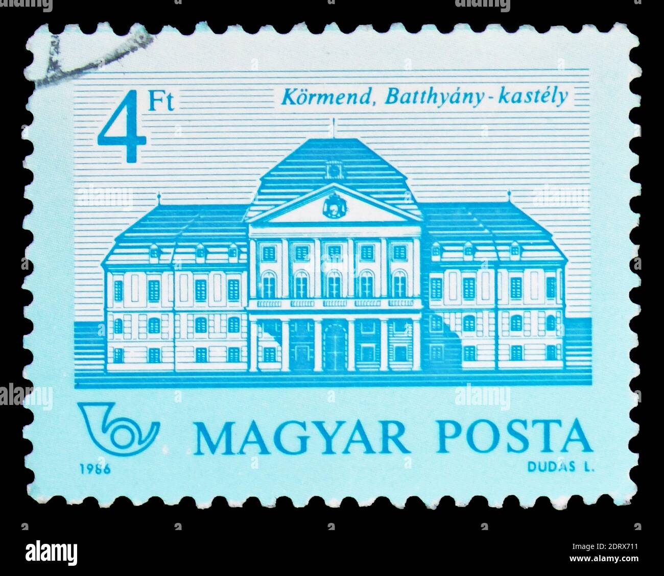 MOSCOW, RUSSIA - FEBRUARY 10, 2019: A stamp printed in Hungary shows ...