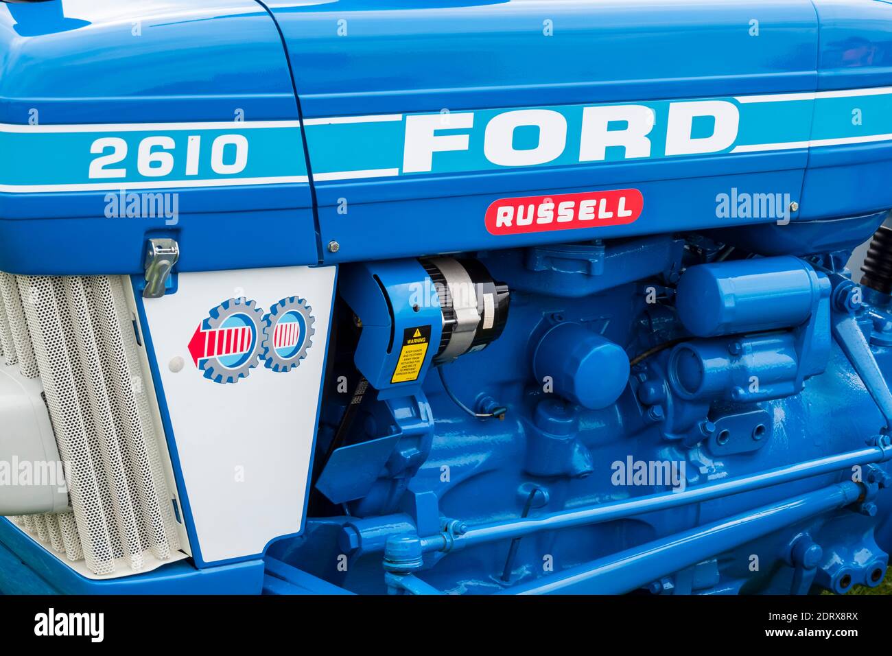 Repainted and restored blue Ford 2610 Vintage tractor at a show in ...