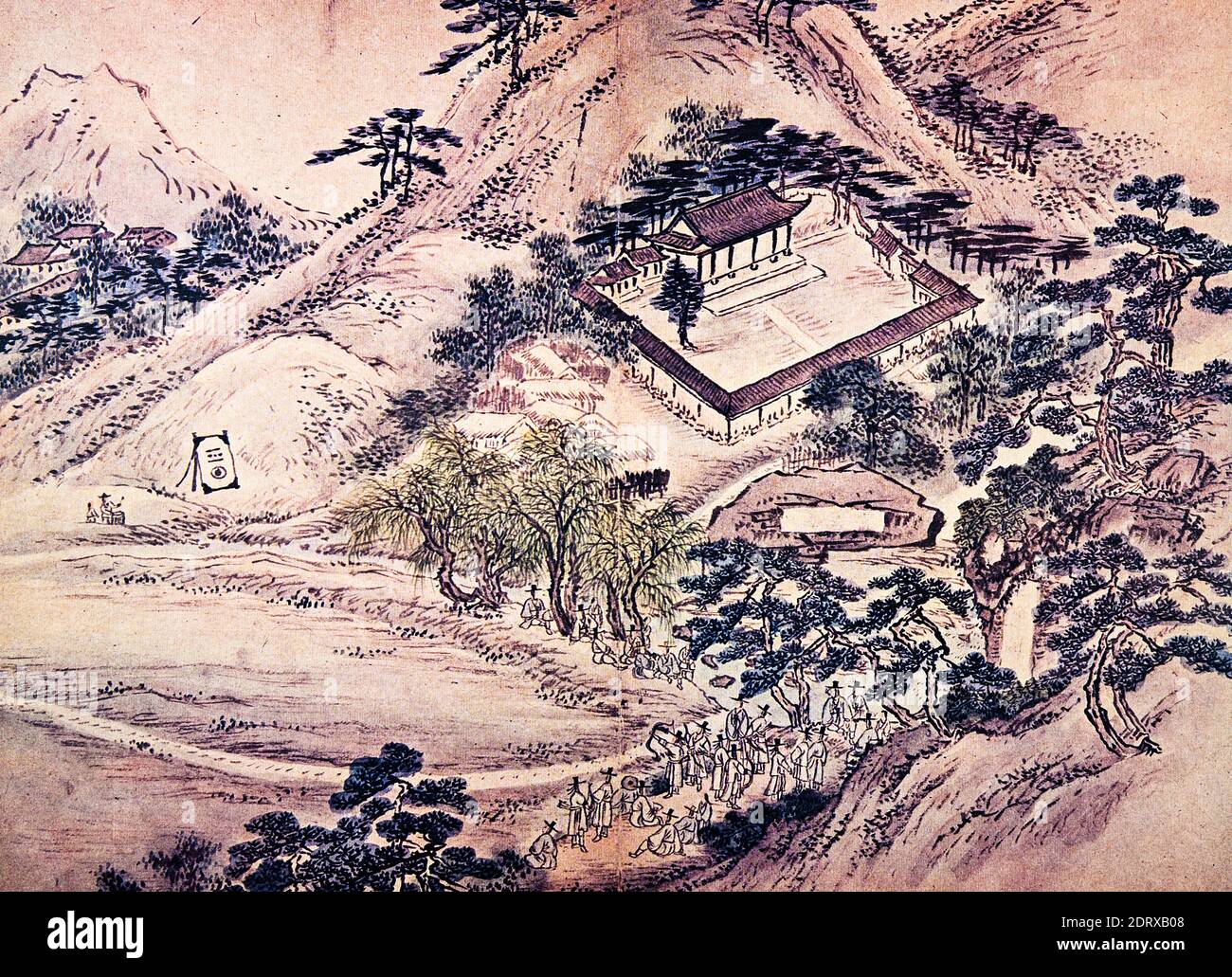 Oriental Painting, Joseon Dynasty, Kim Hong-do, Halter Site, Korea ...