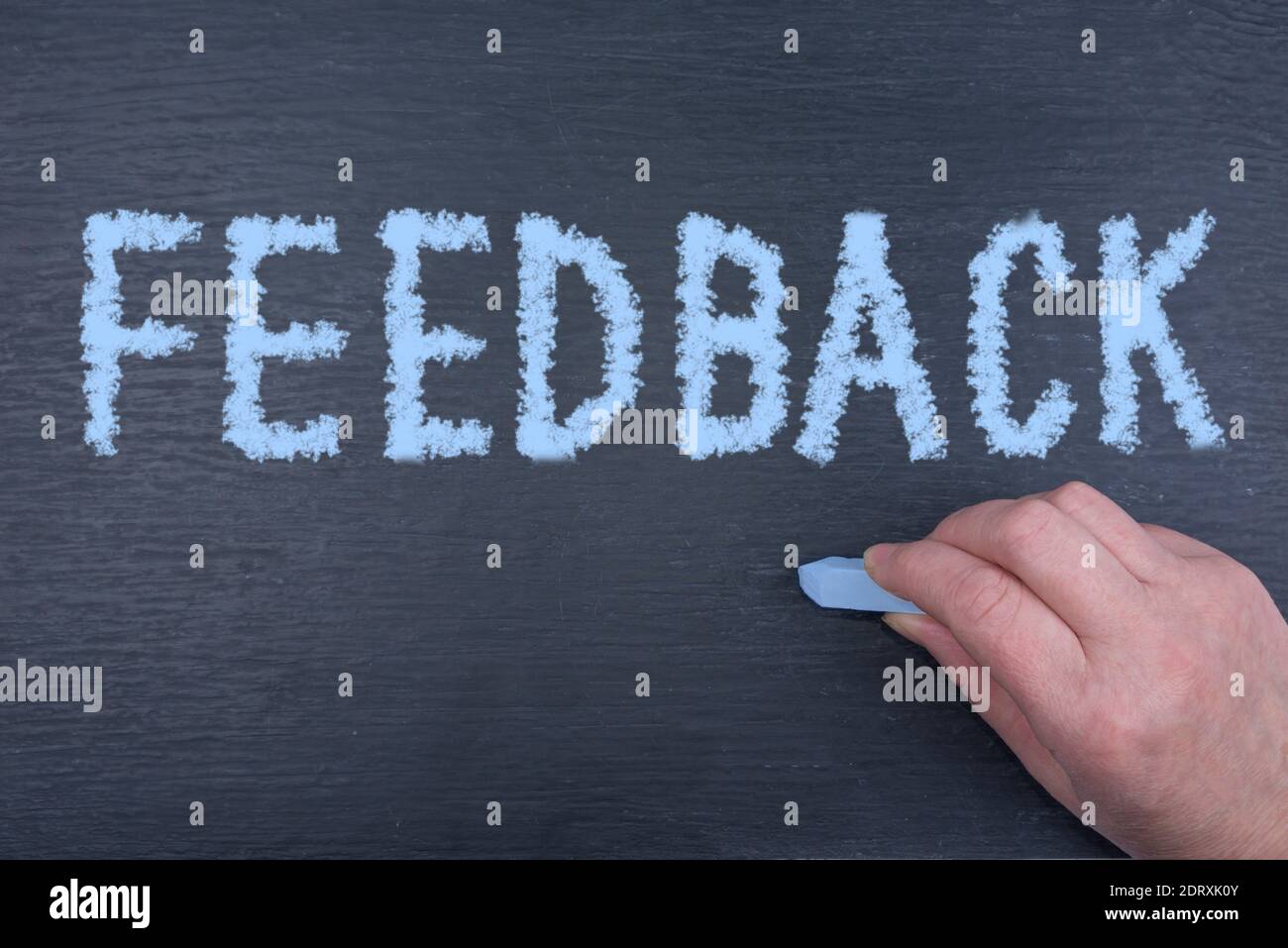 Motivational Text sign showing Give us Feedback on a chalkboard Stock ...