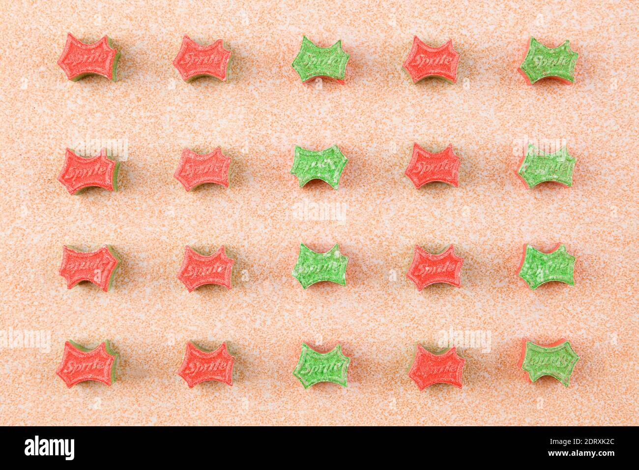 Sprite green and orange ecstasy pills top view. MDMA alternative ...