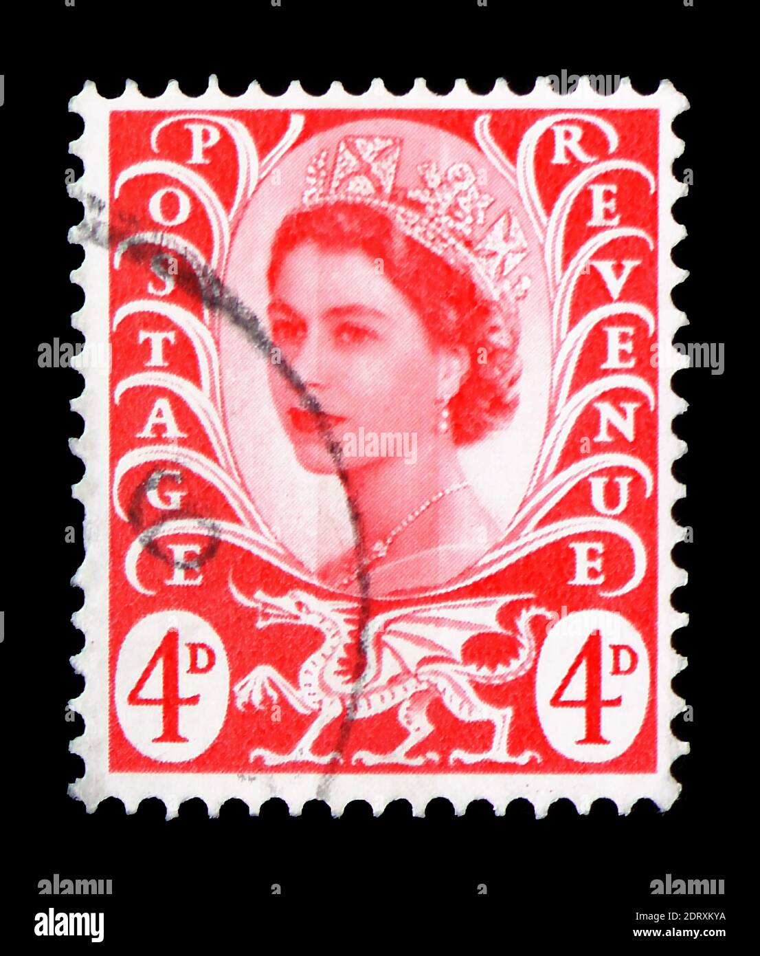 MOSCOW, RUSSIA - FEBRUARY 14, 2019: A stamp printed in United Kingdom ...