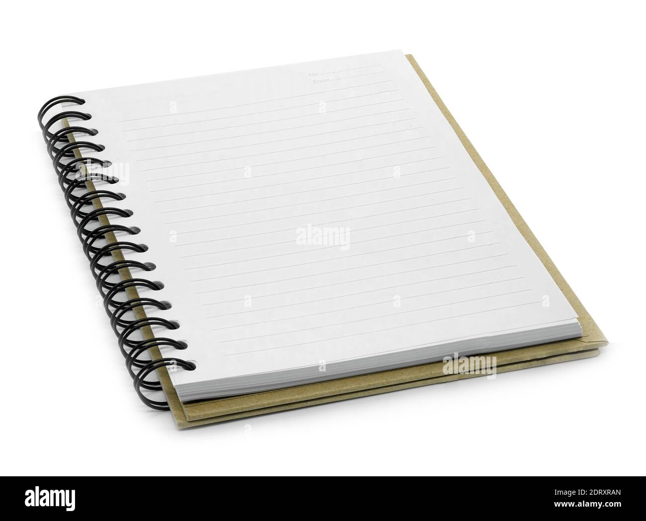 Blank spiral notebook backgrounds Cut Out Stock Images & Pictures - Alamy