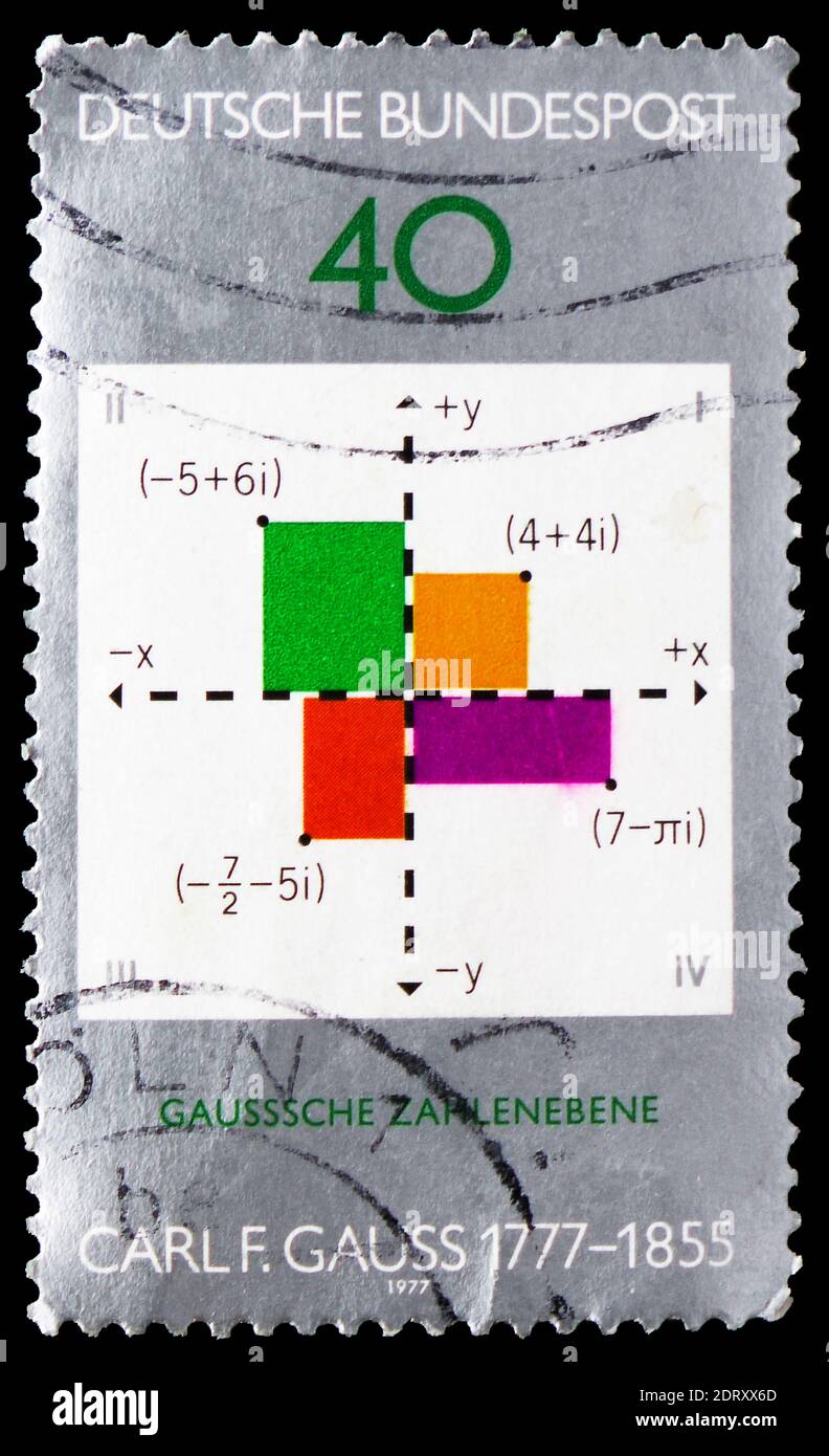 MOSCOW, RUSSIA - FEBRUARY 20, 2019: A stamp printed in Germany, Federal ...