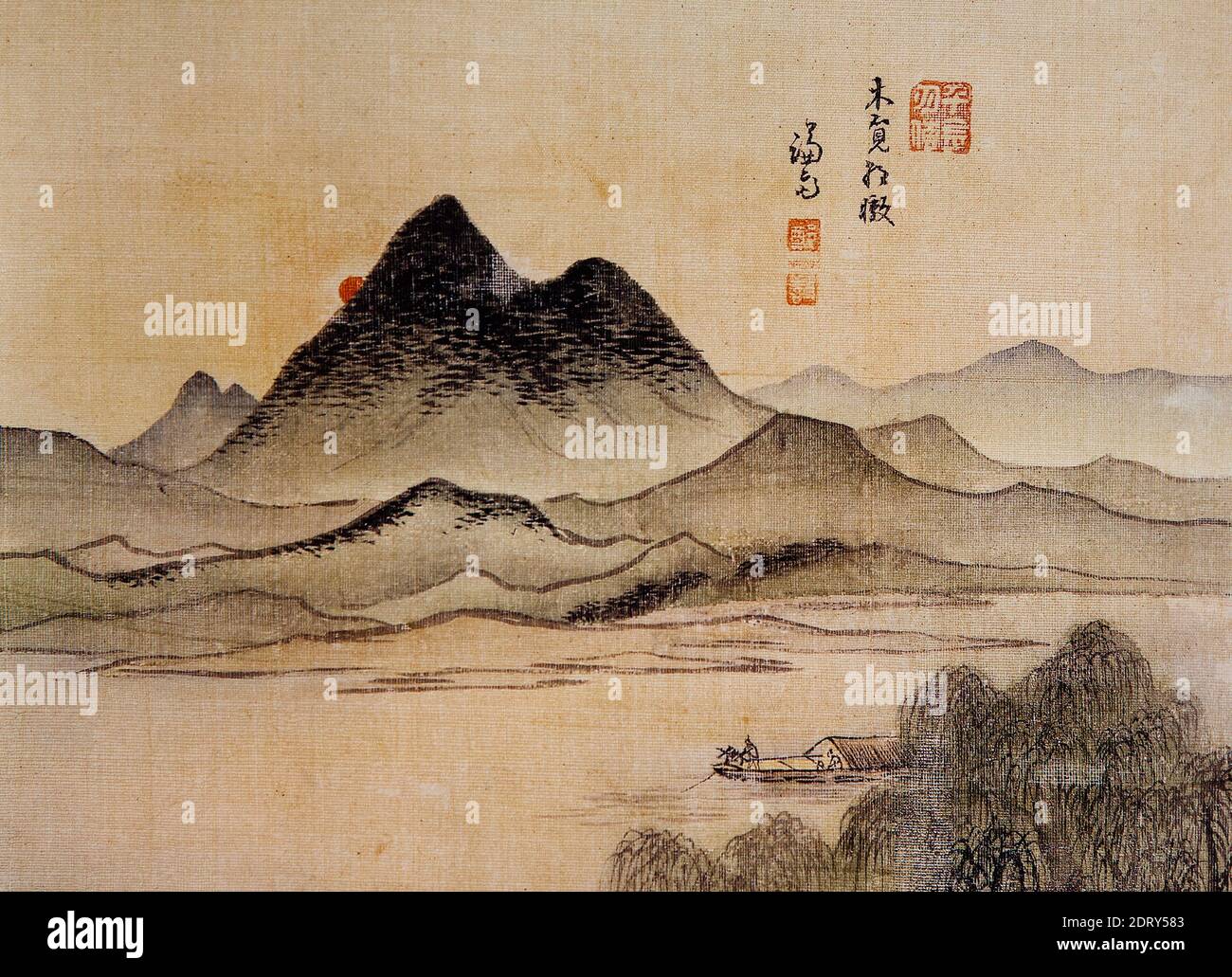 Korean painting, Gyeomjae, Jeongseon, Mokmyokjodon, ink painting ...
