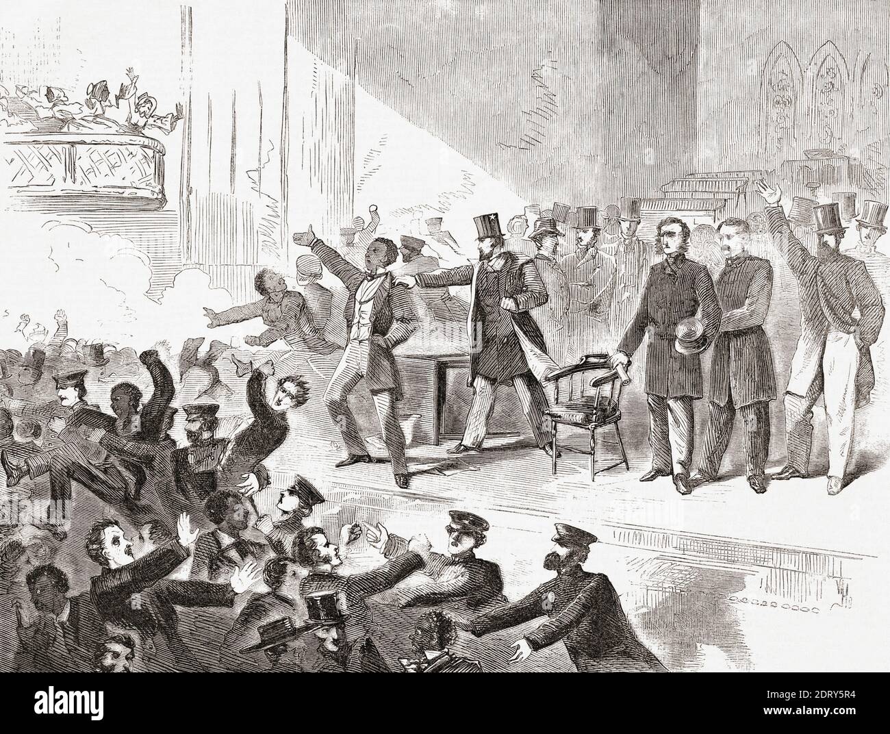 Expulsion of Negroes and abolitionists from Tremont Temple, Boston ...