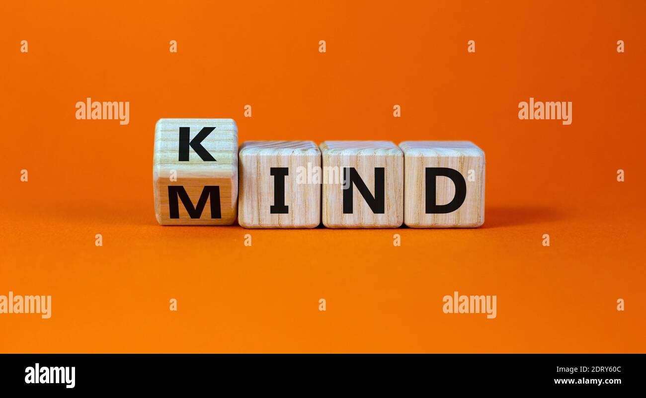 Have a kind mind. Turned cubes and changed the word 'kind' to 'mind' on ...