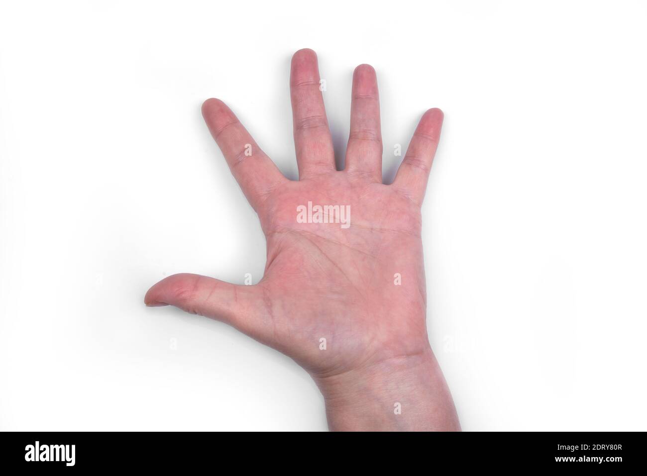 Woman hand , palm isolated on white background Stock Photo - Alamy