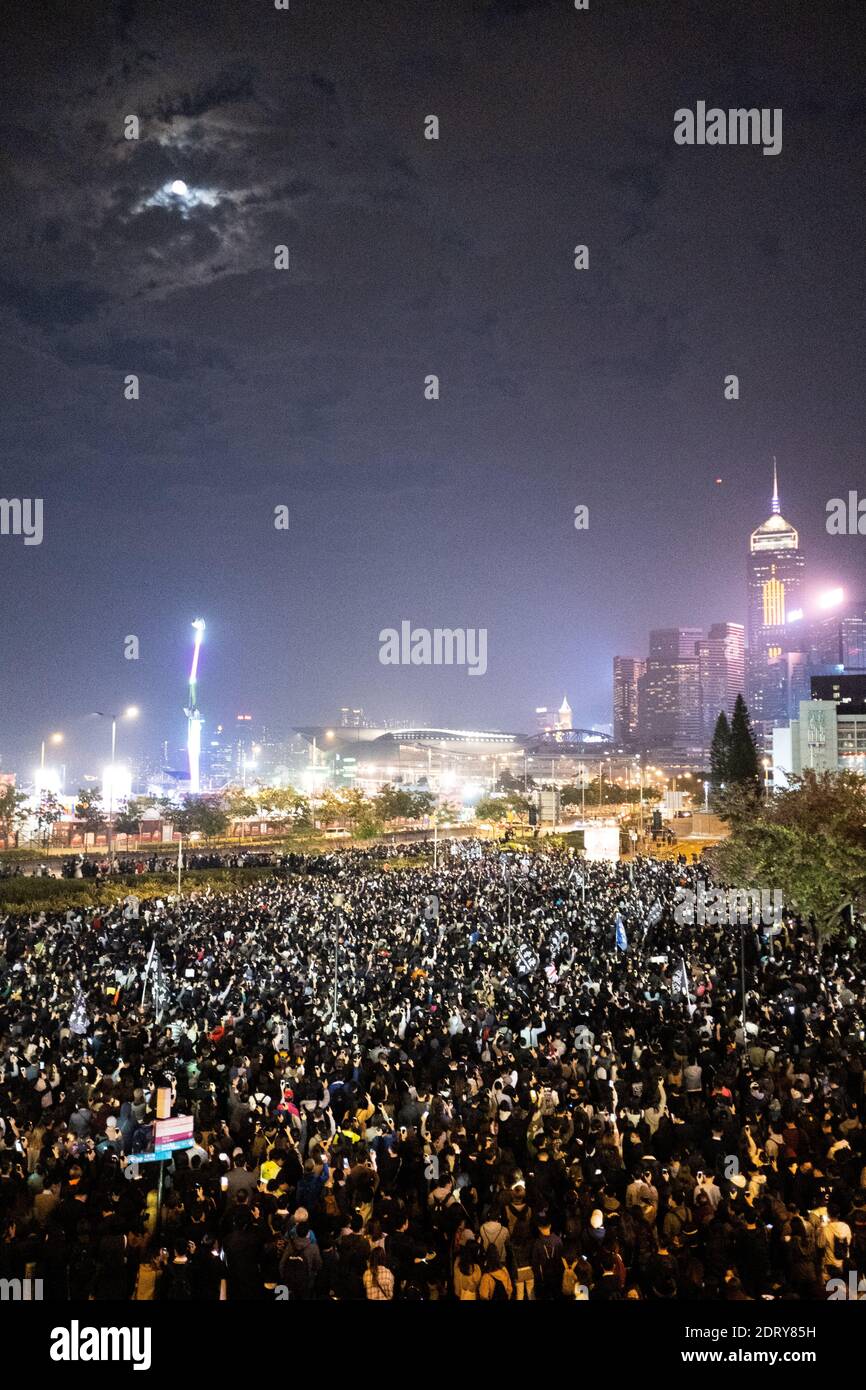 Rassemblement du mouvement pro-democratie hongkongais. Rally of the ...
