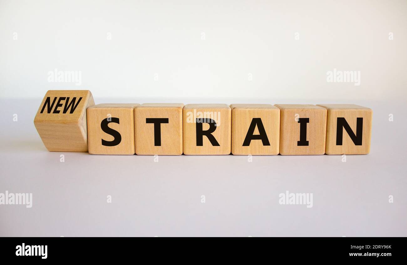 New strain of the virus symbol. Turned cubes and changed words 'strain ...