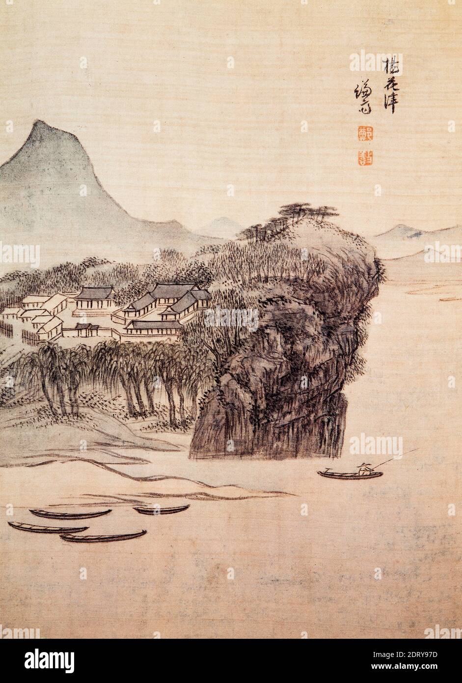 Korean painting, Gyeomjae, Jeongseon, Yanghwajin, ink painting, private ...