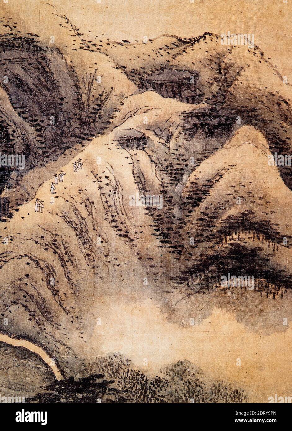 Korean painting, Gyeomjae, Jeongseon, Okdongcheokgang, ink painting ...