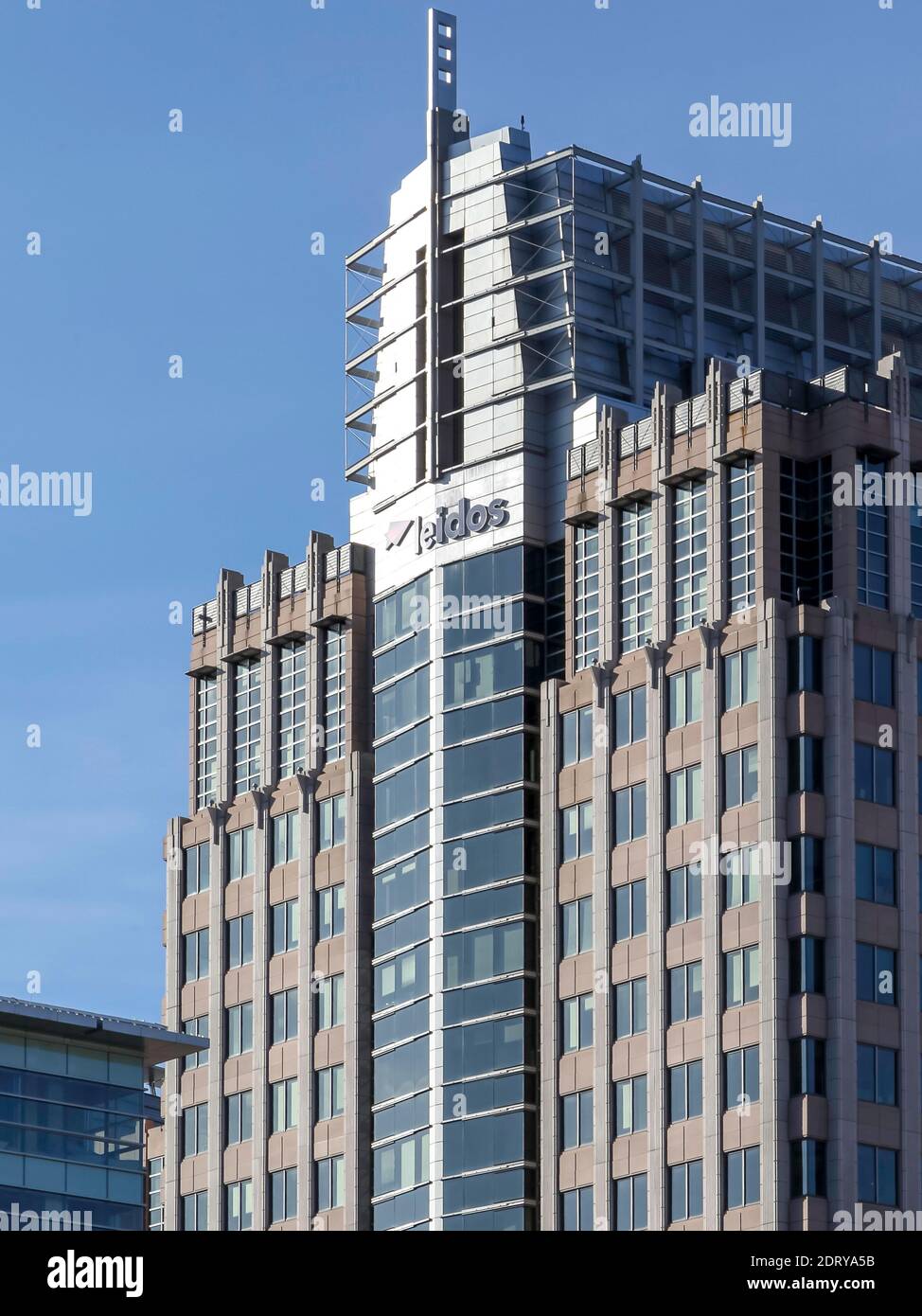 Leidos sign on their headquarters building in Reston, Virginia Stock ...